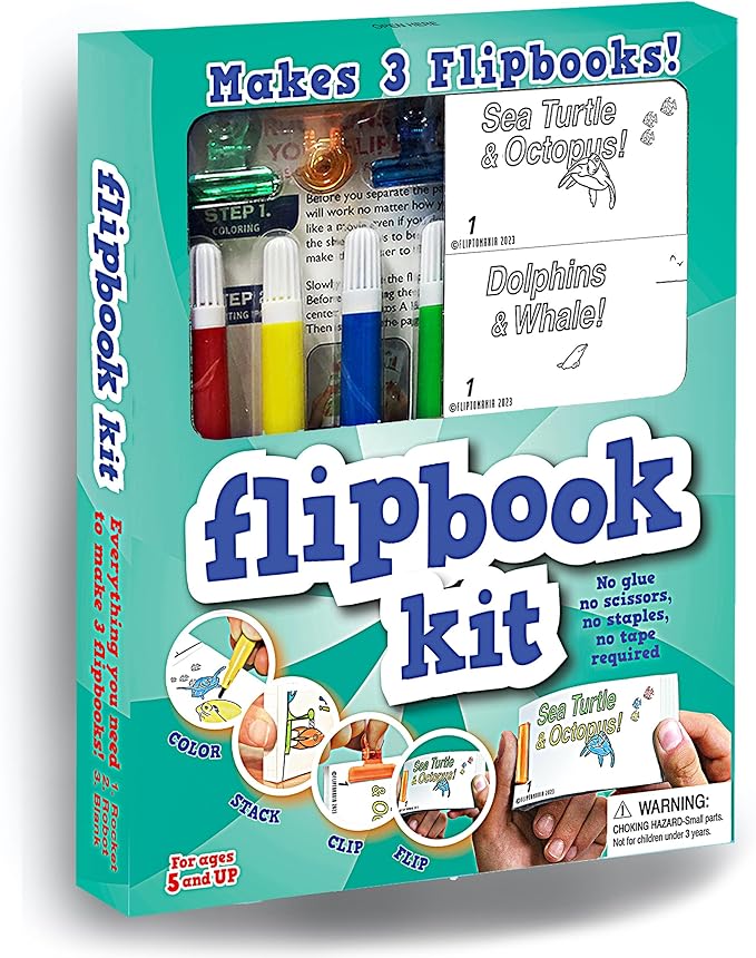 Amazon.com: Fliptomania Make Your Own Flipbook: Ocean Life - Paper Stop ...