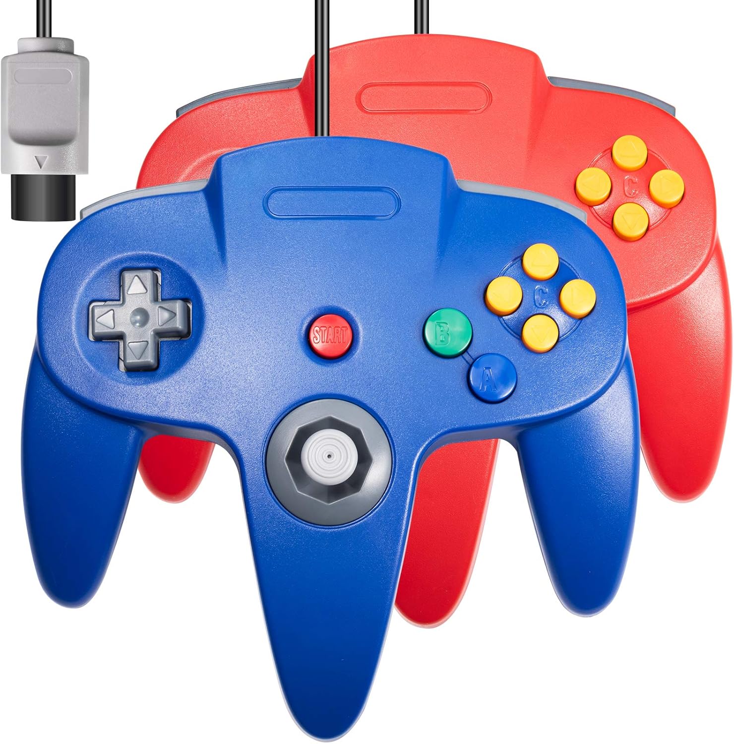 Amazon.com: iNNEXT 2 Pack Classic 64 Controller, Game pad Joystick for ...