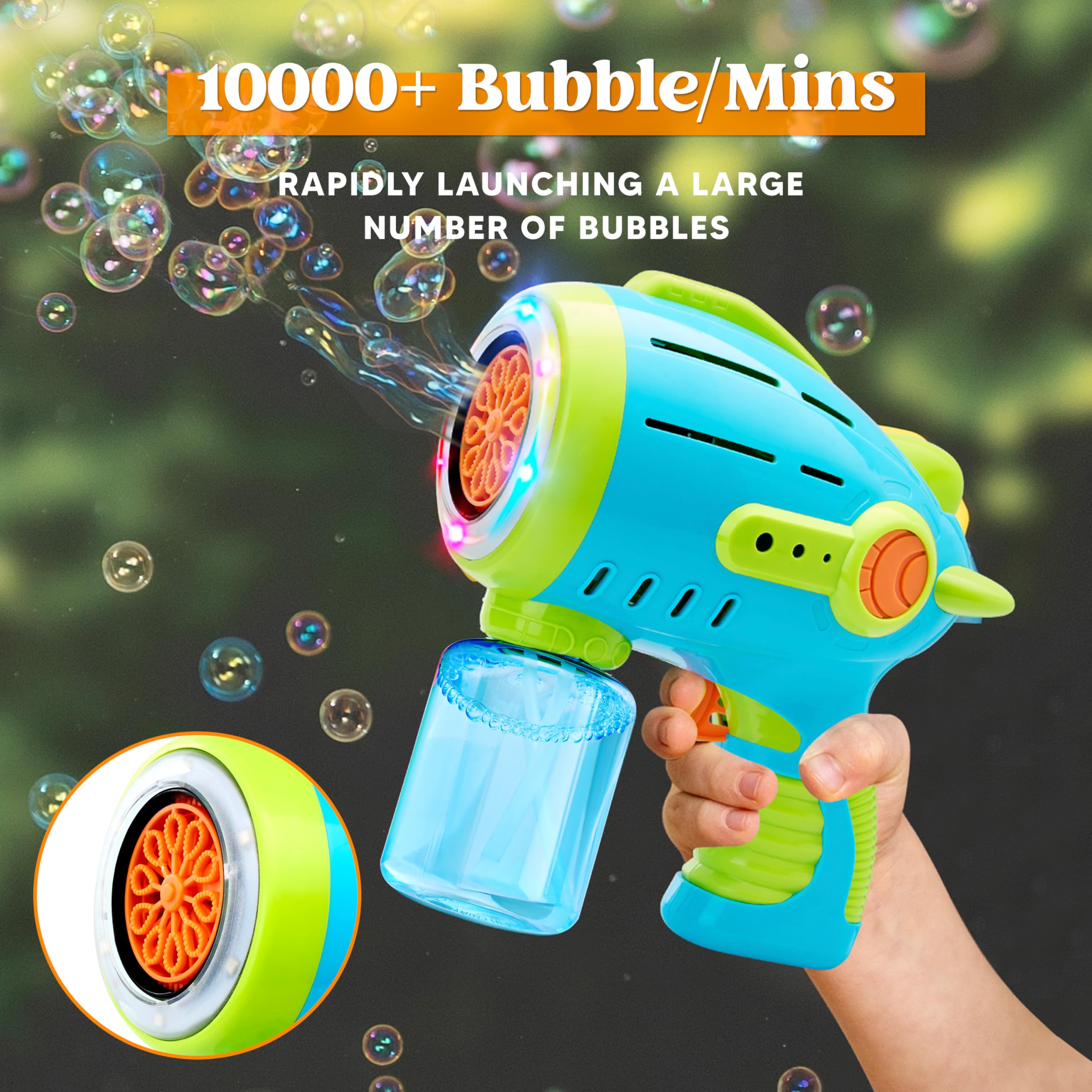 Snapklik.com : Sloosh 10 Holes Bubble Gun For Kids, Bubble Machine Gun ...