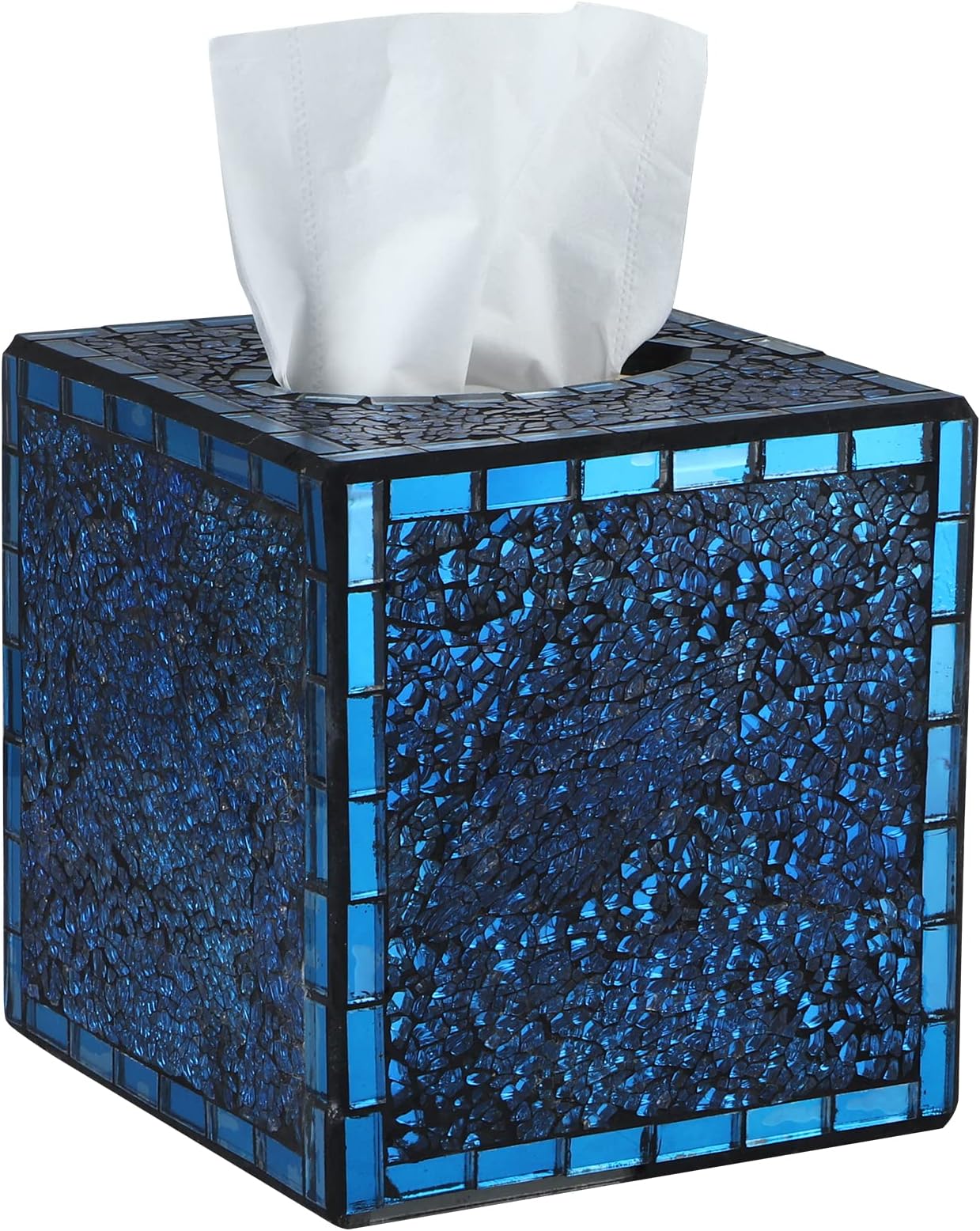 Amazon.com: nu steel Sea Foam Square Tissue Box Holder in Aqua Blue ...