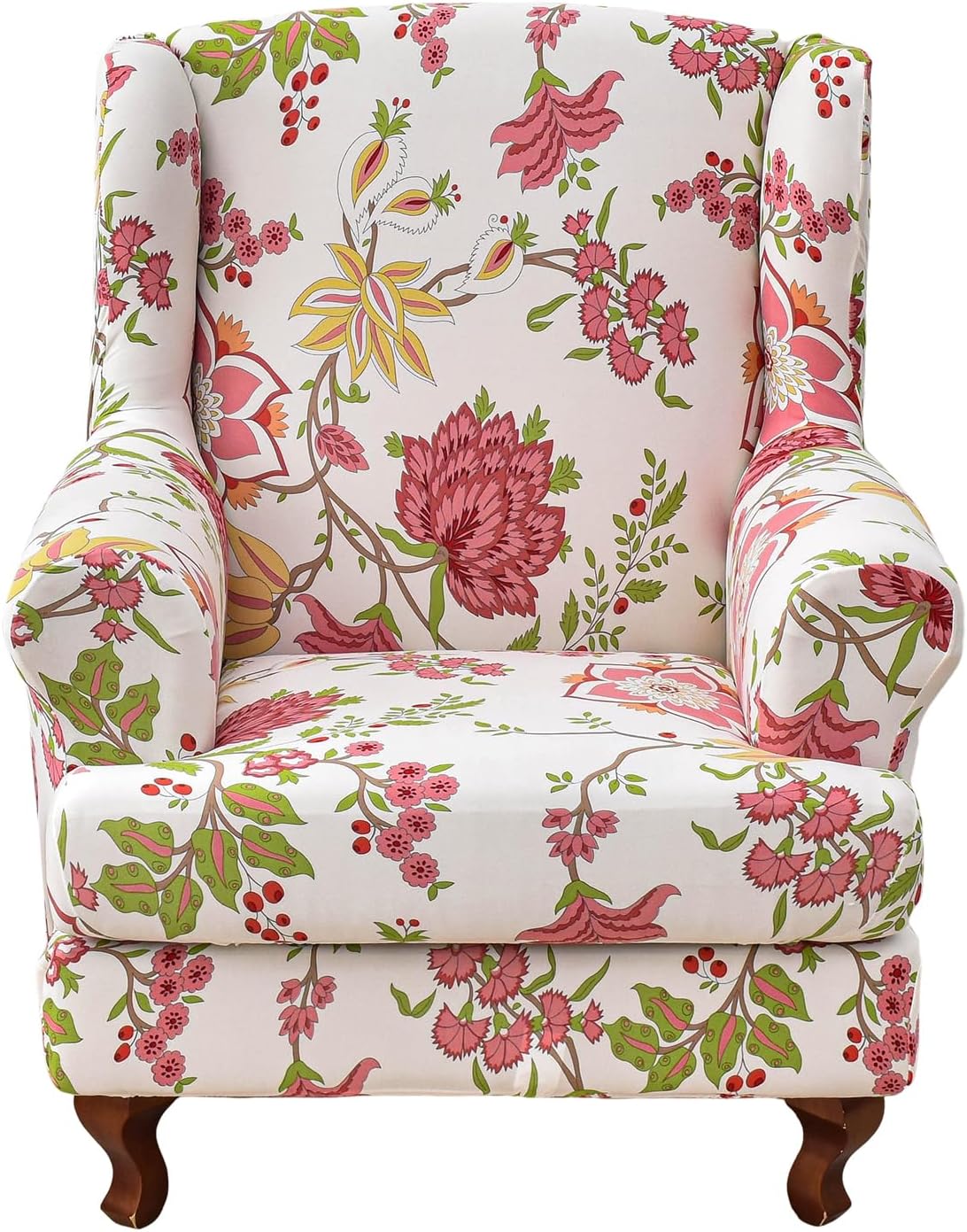 Amazon.com: CRFATOP Waterproof Wing Chair Slipcovers 2 Piece Stretch ...