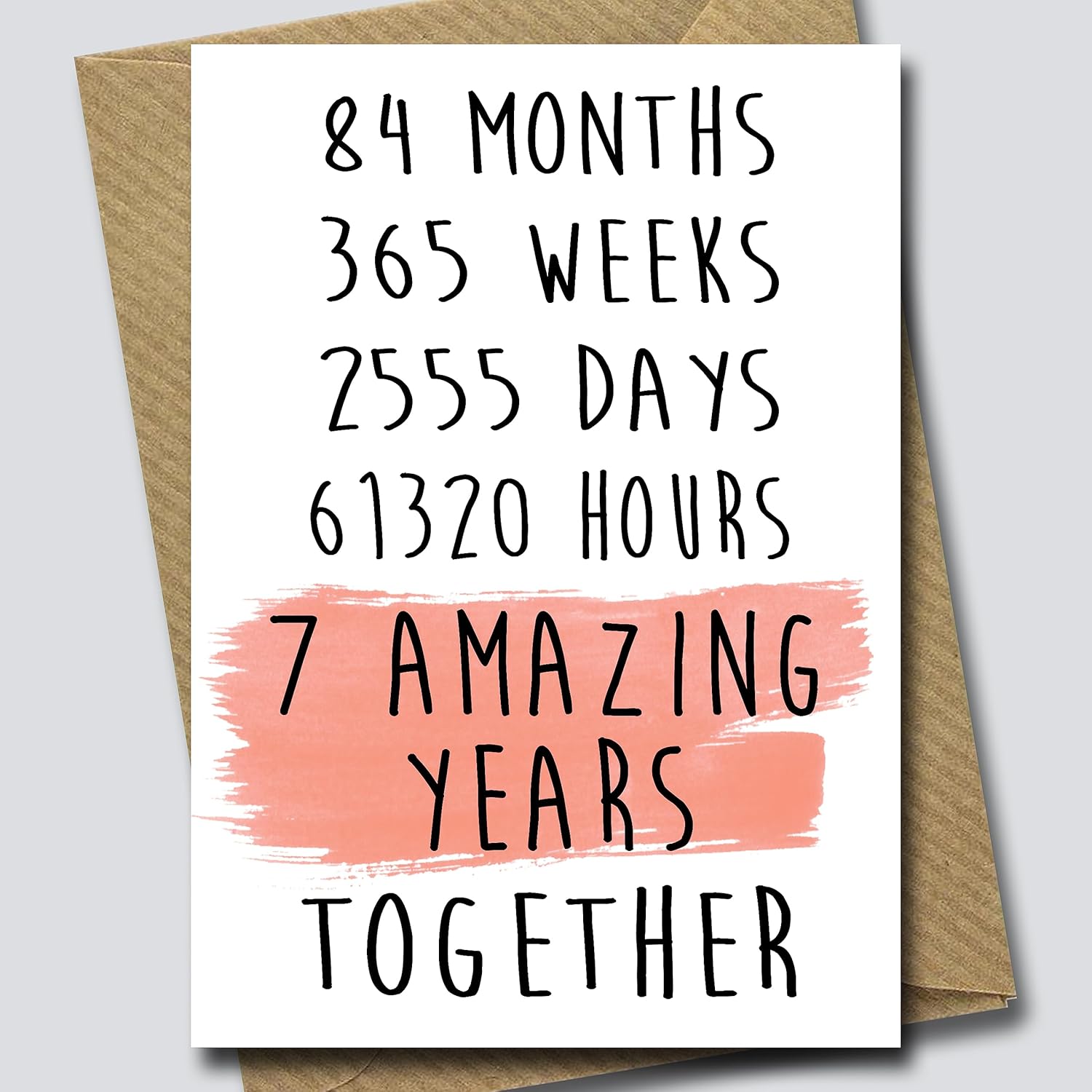 7 year anniversary card - Seventh anniversary card - 7th Wedding ...