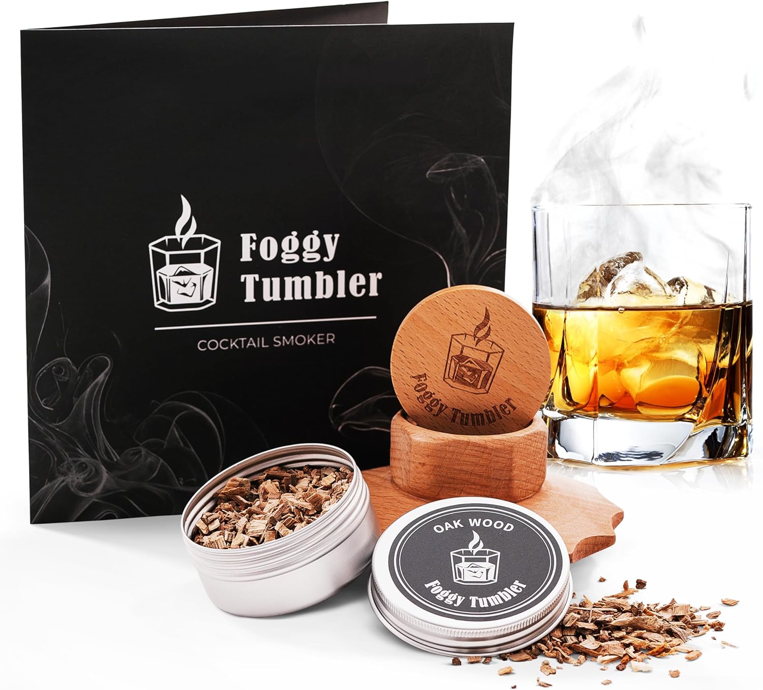 Amazon.com : Cocktail Smoker Kit - Beech Wood Angular Smoker with ...