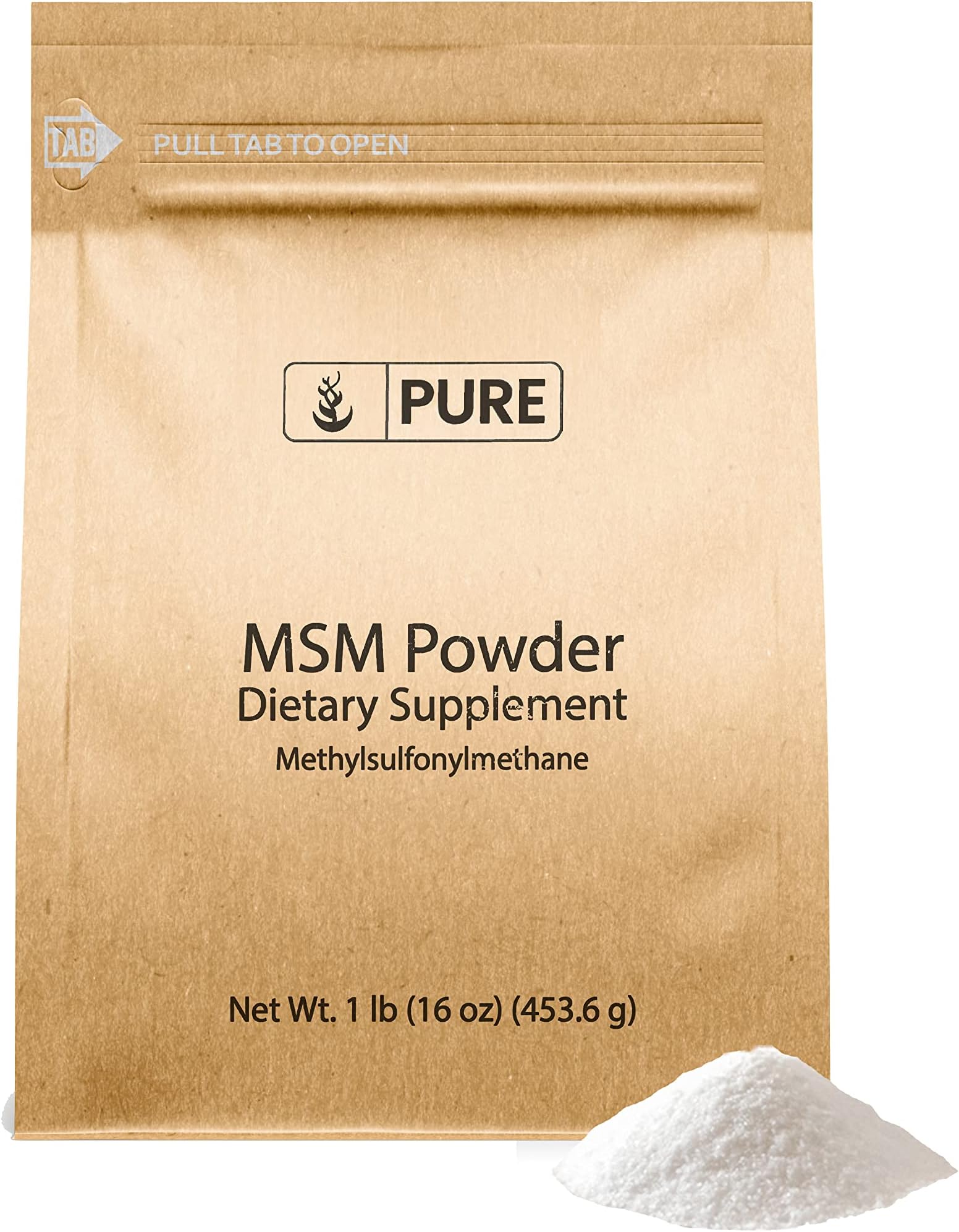 Amazon.com: Pure Original Ingredients Methylsulfonylmethane (1lb) MSM ...