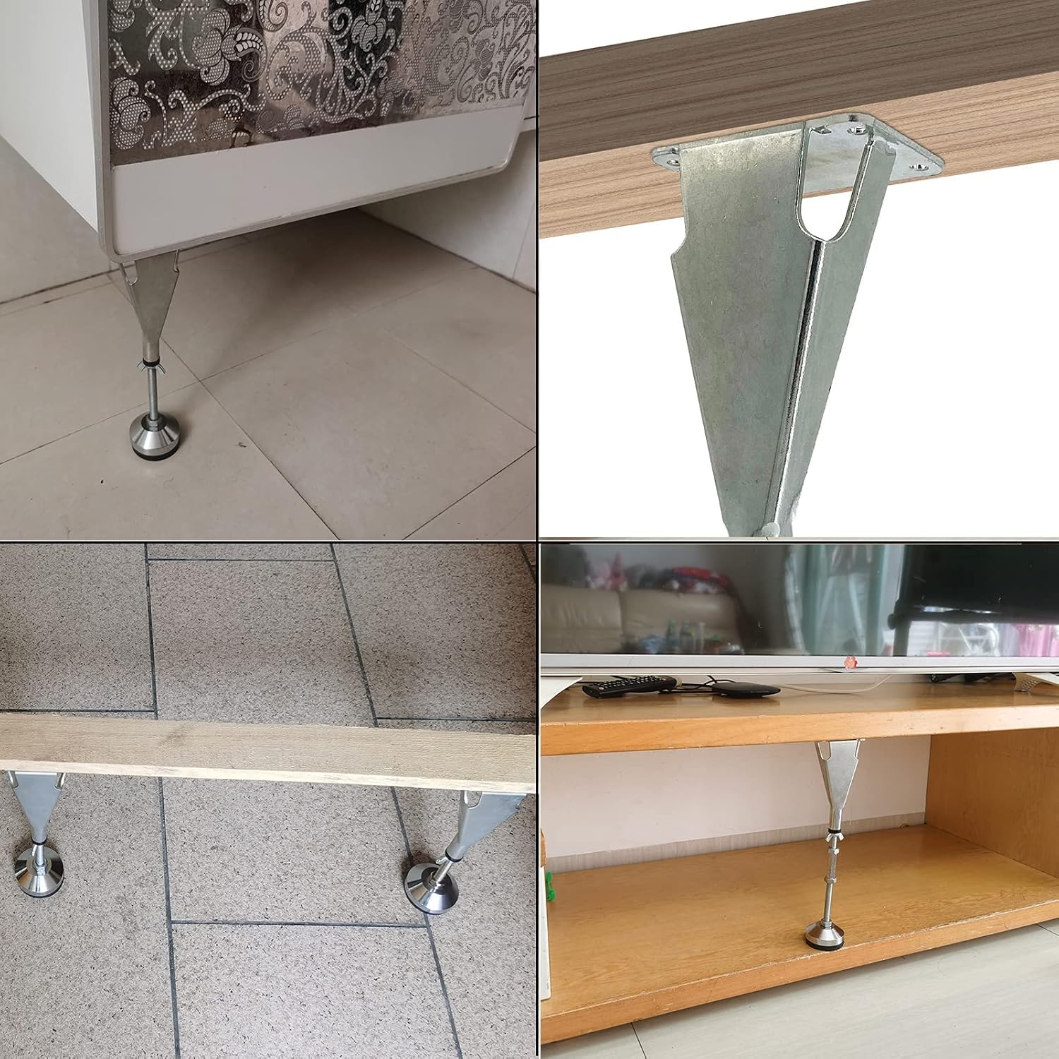 Snapklik.com : 4 Pack Adjustable Height Center Support Leg For Bed ...