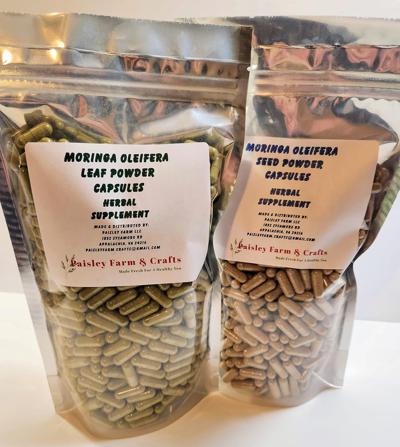 Amazon.com : MORINGA LEAF POWDER CAPSULES & MORINGA SEED POWDER ...