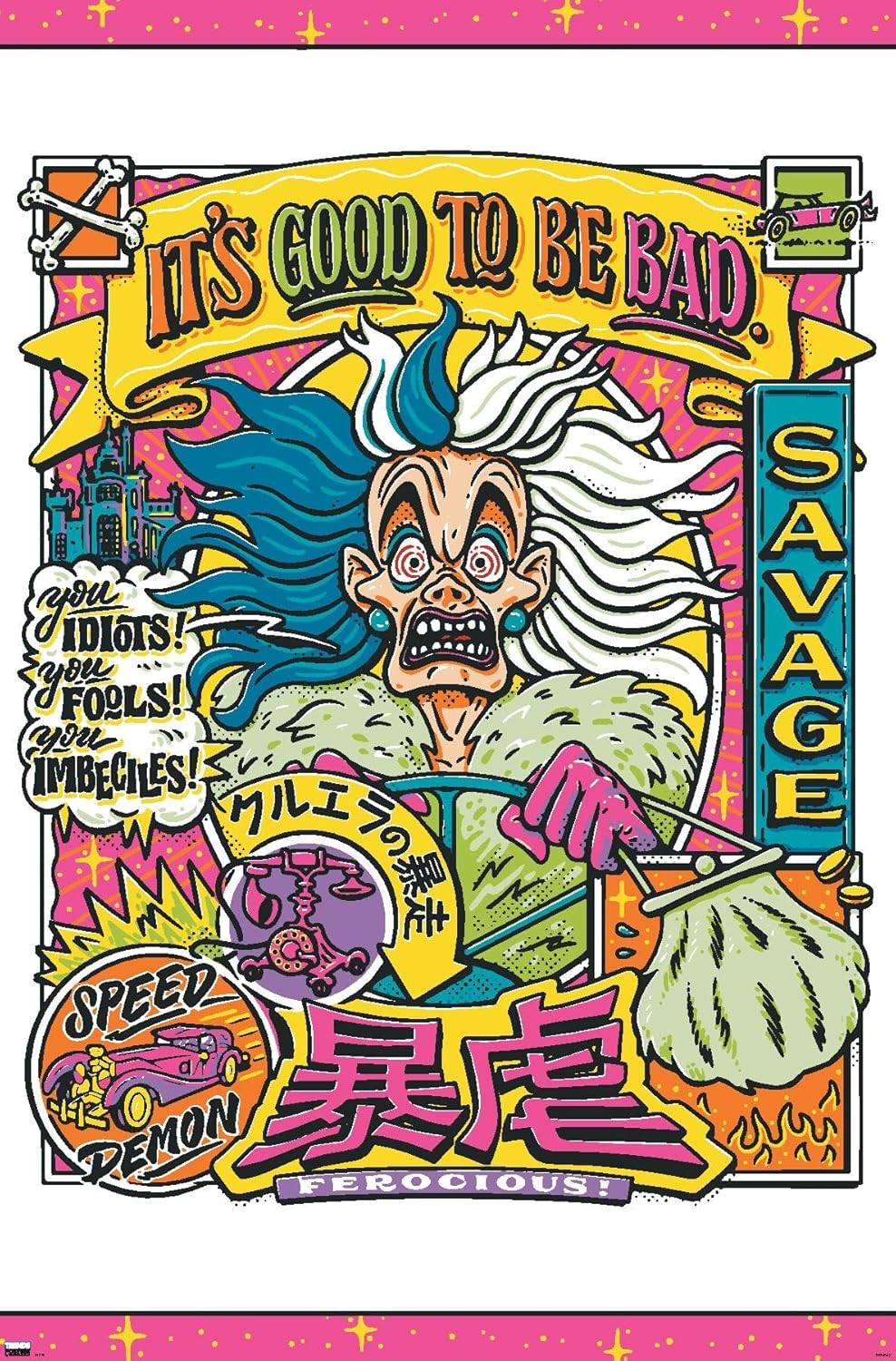 Amazon.com: Trends International Disney Villains - Bad Wall Poster, 34L ...