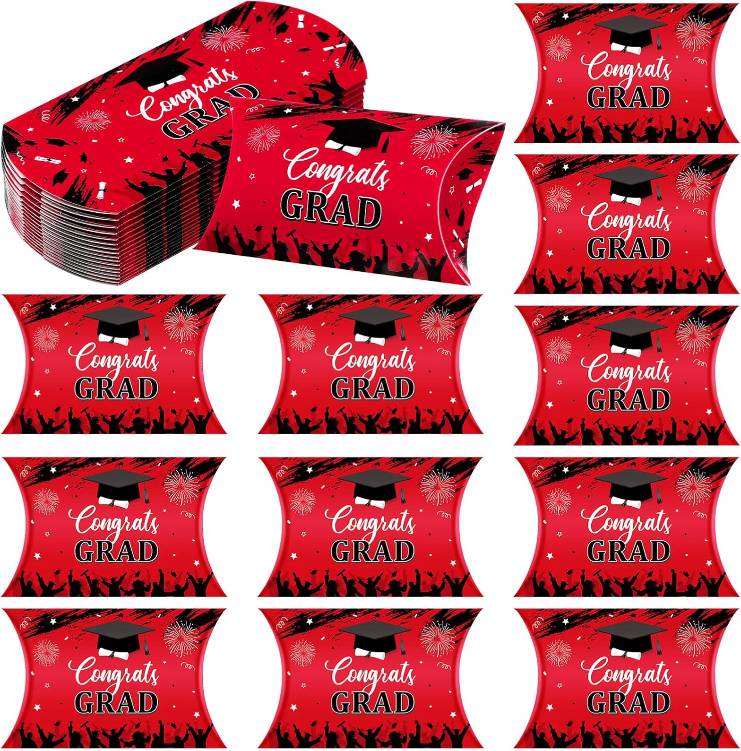 Amazon.com: SATINIOR 50 Pcs 2023 Graduation Pillow Candy Boxes ...