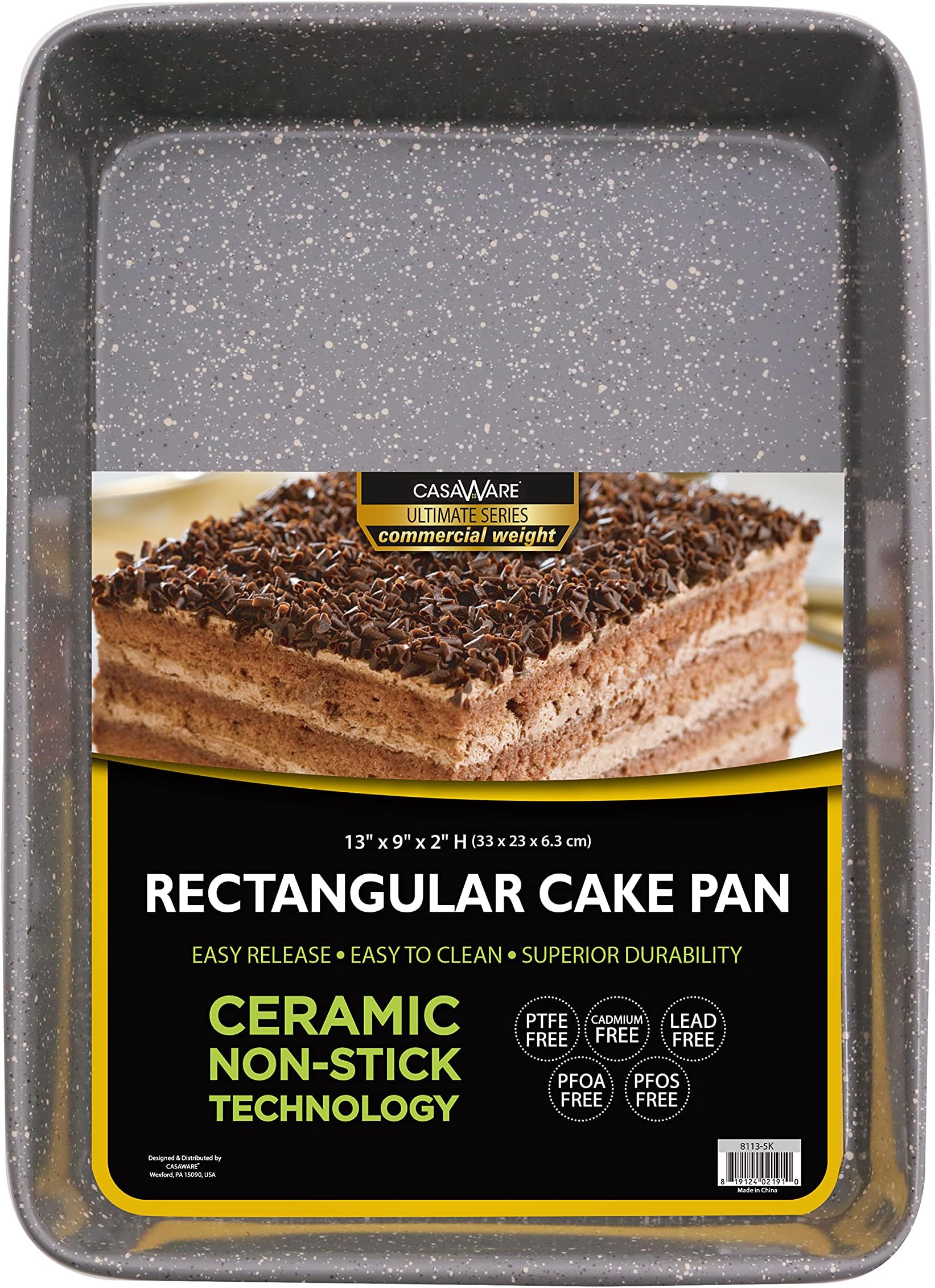 Amazon.com: Ultra Cuisine Square Cake Pan Bundle - 9x13 Inches Cake ...