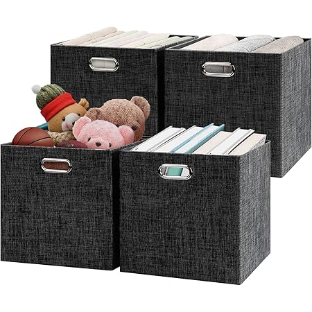 Amazon.com - Cube Storage Baskets For Organizing - 13x13 Inch - Set of ...