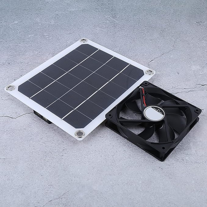 Set of 2 Solar Exhaust Fan, Outdoor Exhaust Fan Light Weight High ...