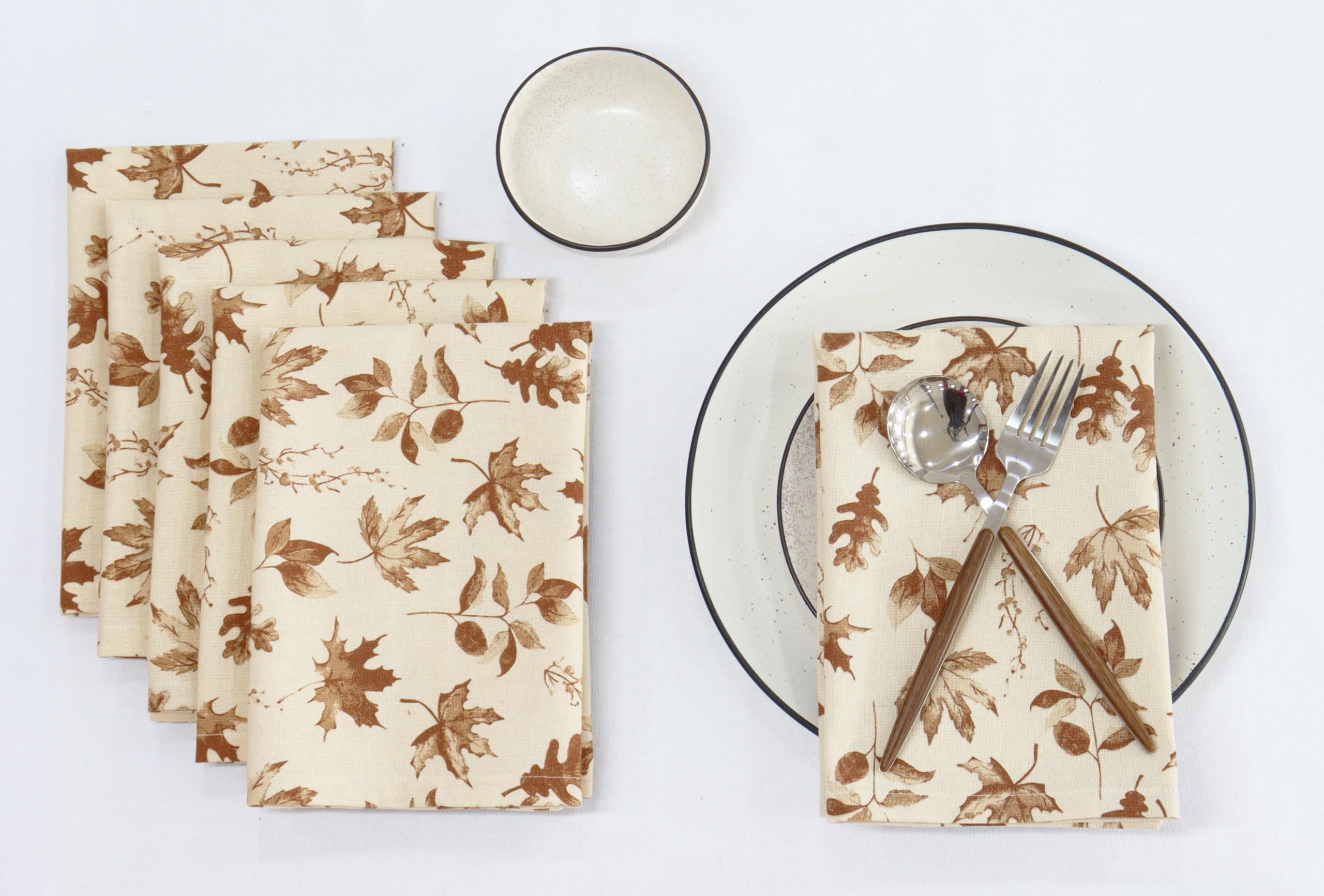 Amazon.com: PurpleEssences Rust Fall Napkins, Maple Leaves 18x18 Fall ...