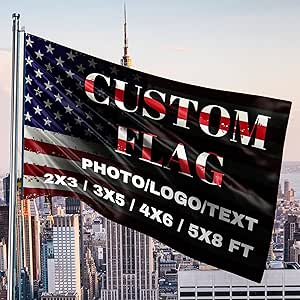 Amazon.com : Dargr Custom Flag 3x5 FT Double Sided Outdoor,Personalized Picture Advertising ...