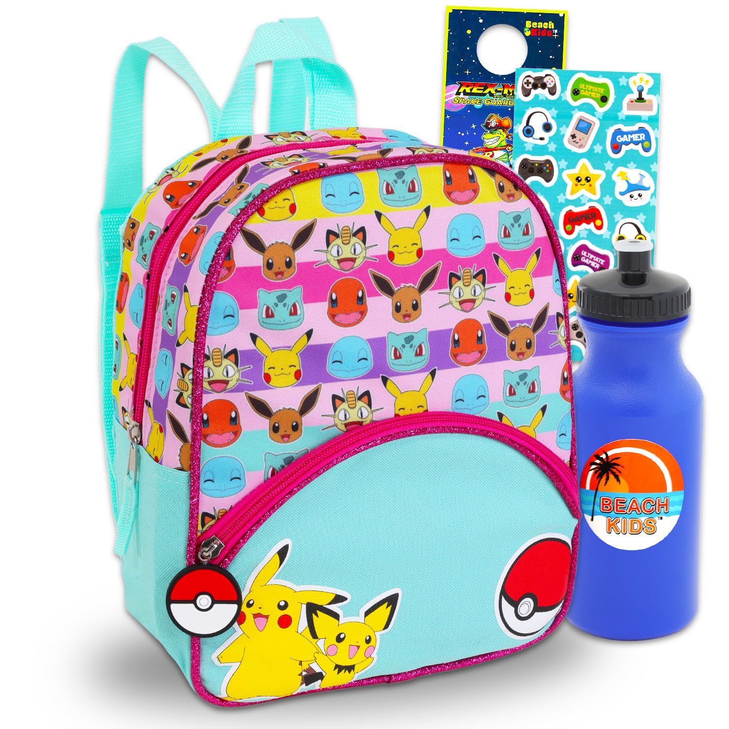 Amazon.com | Nintendo Pokemon Mini Backpack Bundle - 11” Canvas Pokemon ...