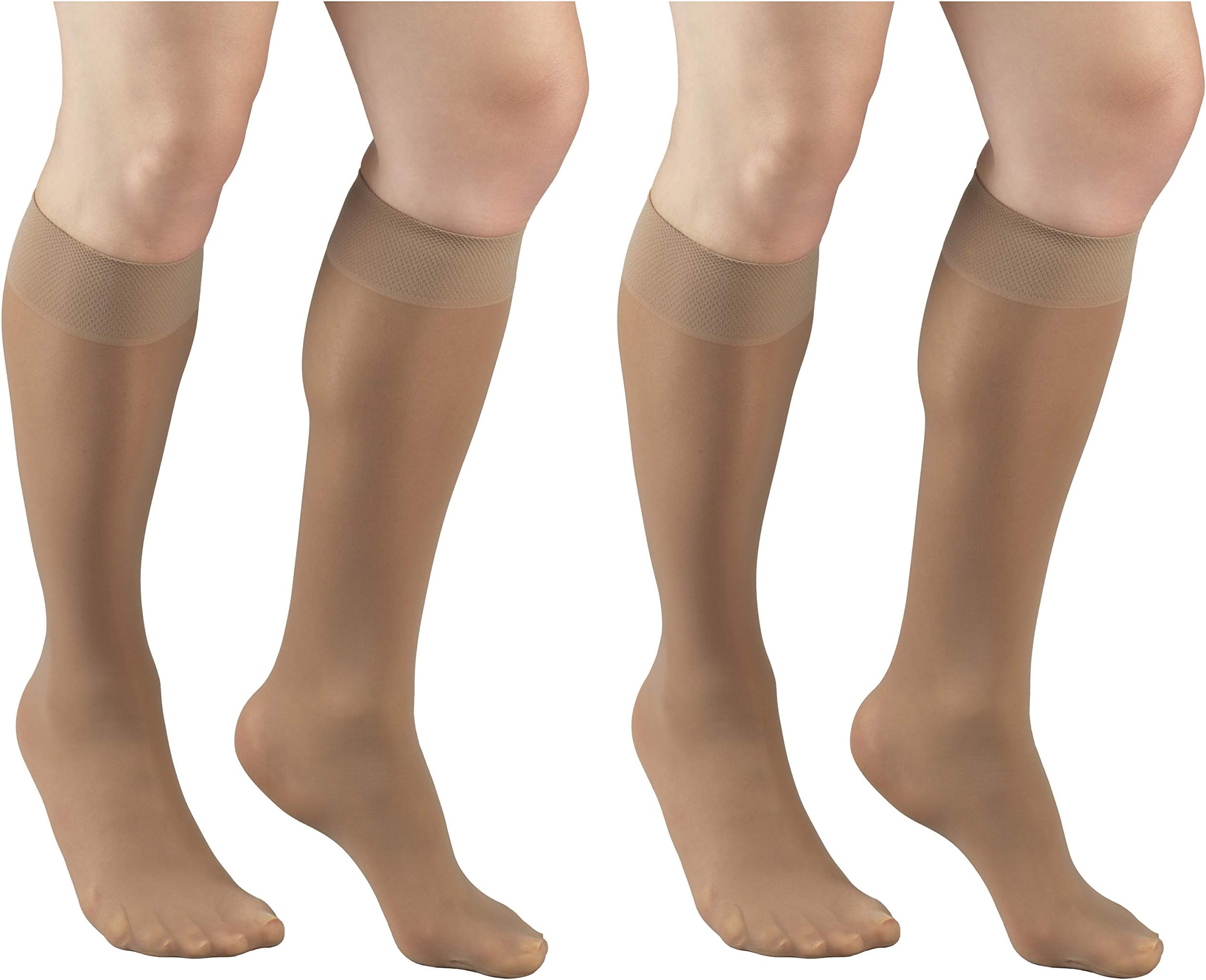 Amazon.com: Truform Compression 8-15 mmHg Sheer Knee High Stockings ...