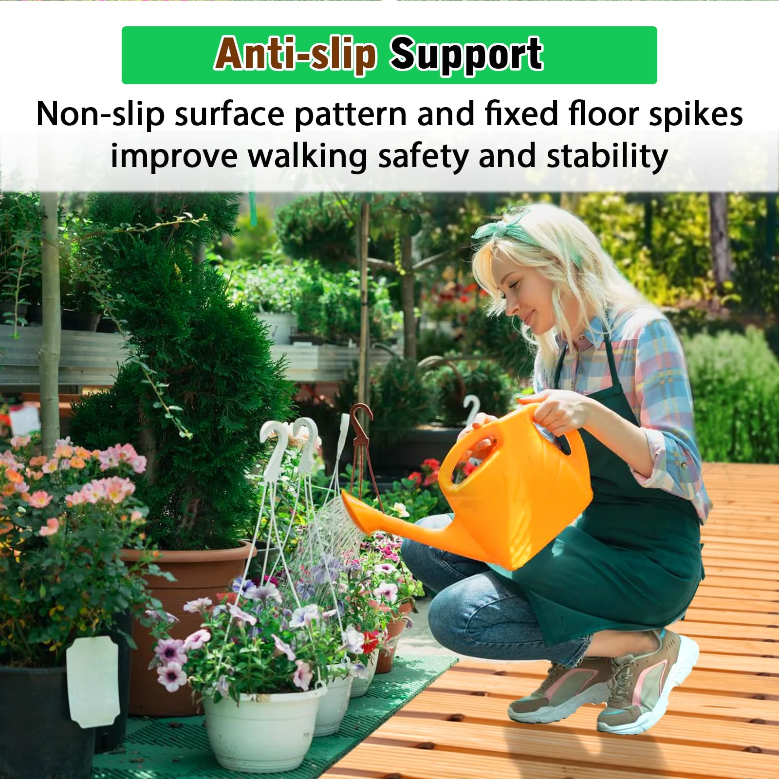 Snapklik.com : LZTQD Wooden Garden Pathway Extra Wide, 12 Outdoor Walkway
