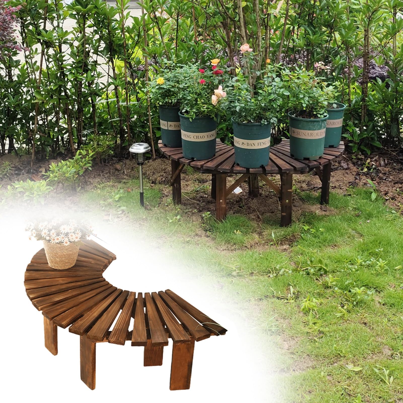 Planters And Benches Around Trees Planter Bench | Round Interior,