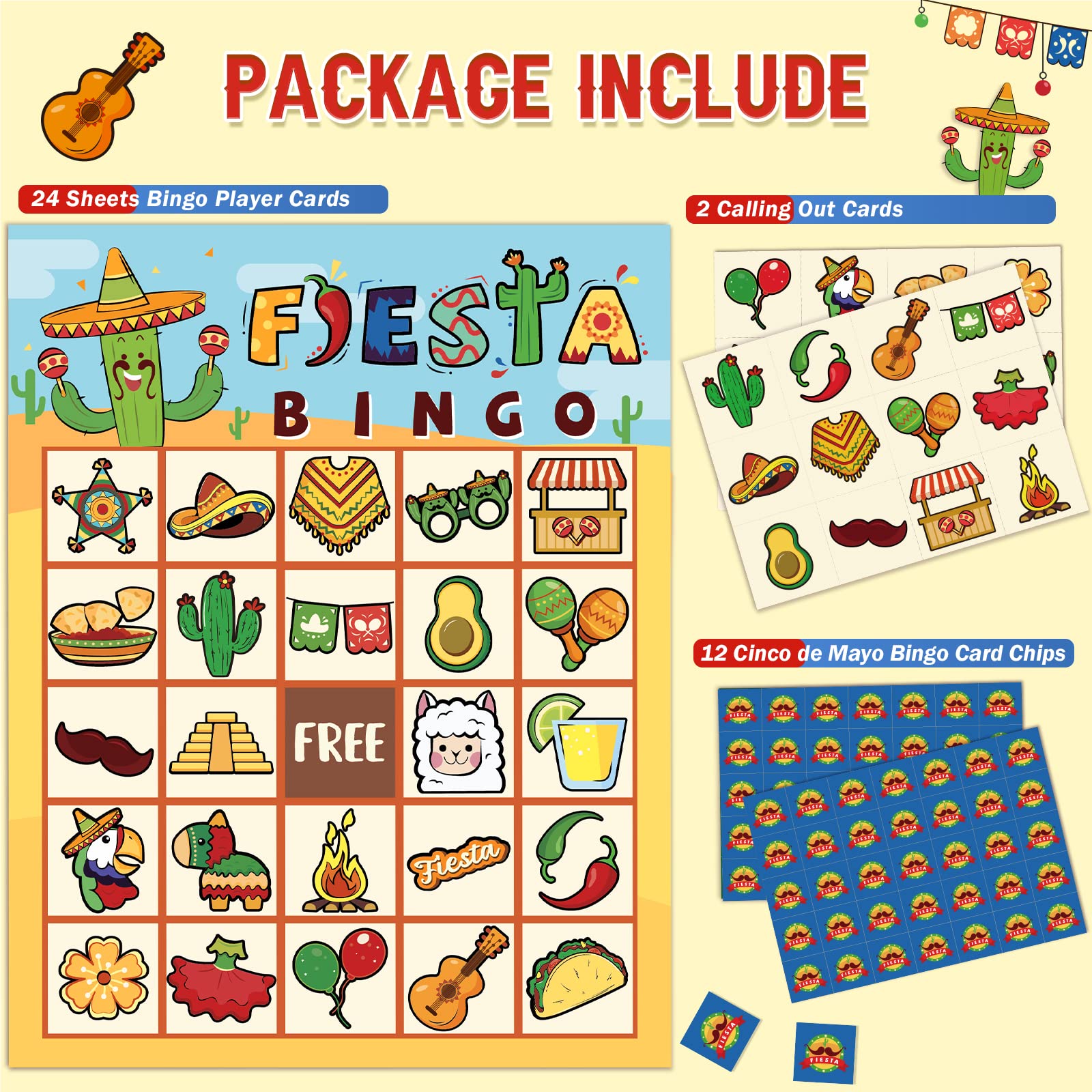 Snapklik.com : Mexican Bingo Party Games - 24 Players Birthday Party ...
