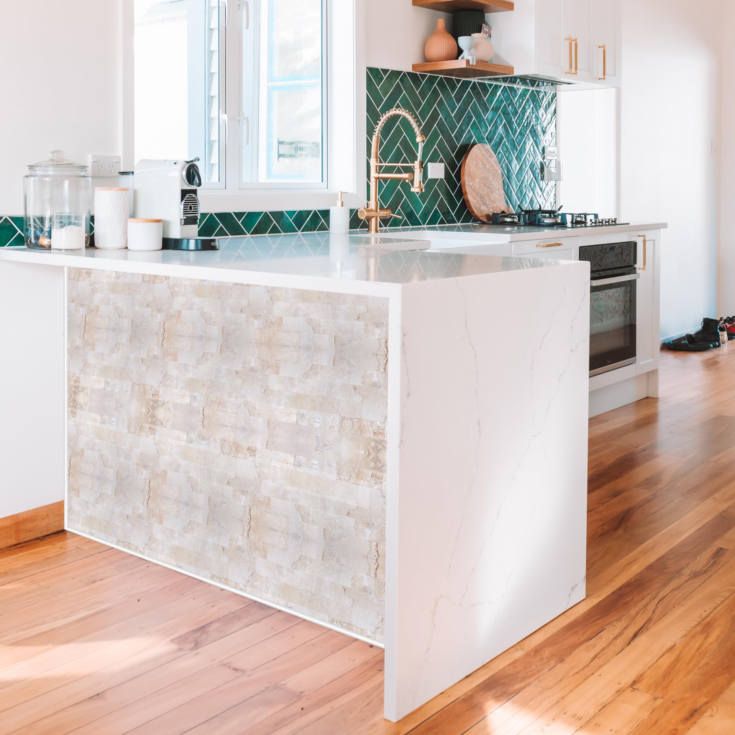 Snapklik.com : Reovatile 10 Ft Peel And Stick Backsplash Trim,Flexible Self-Adhesive Liner For ...