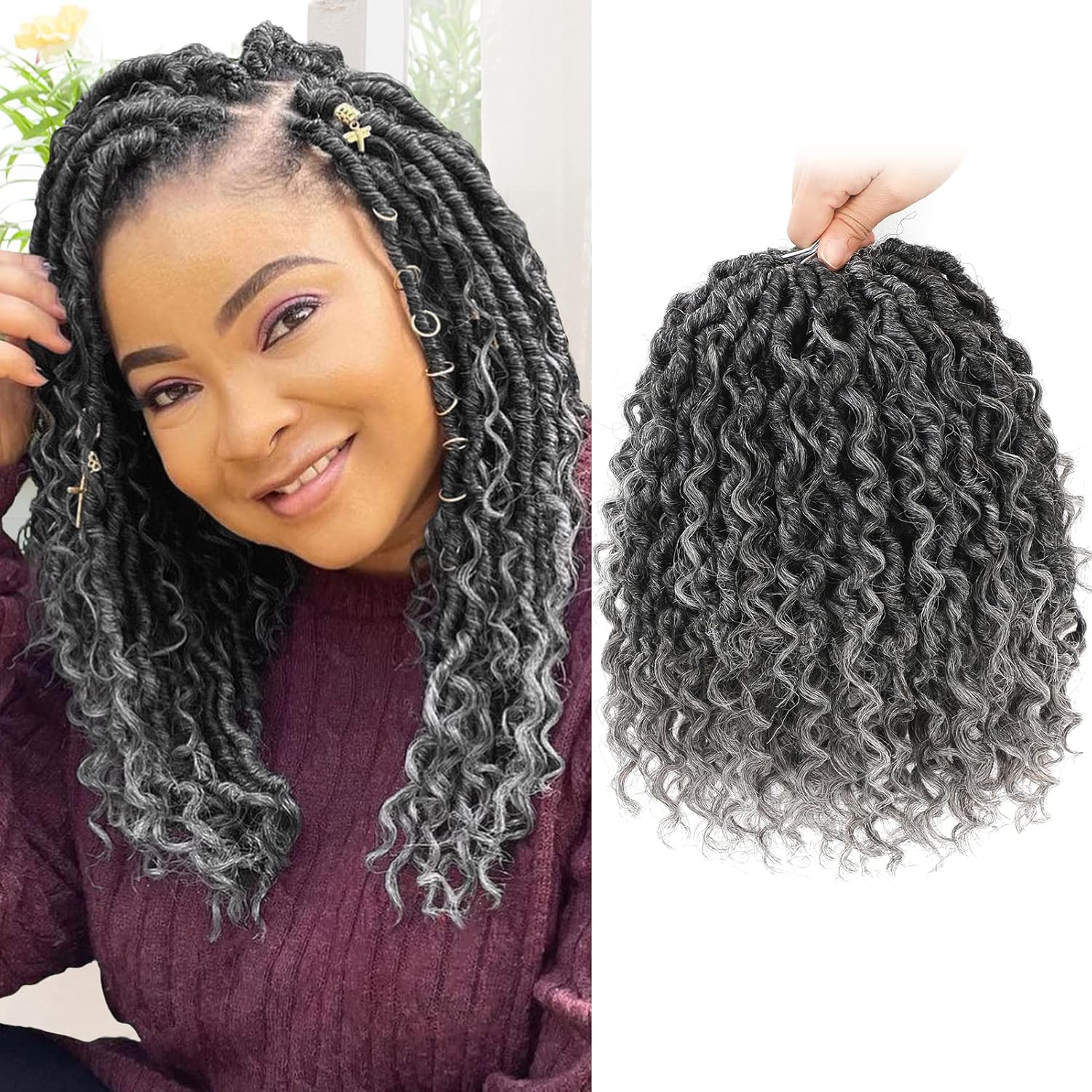 Amazon.com : Fulcrum Goddess Locs Crochet Hair 10 Inch, 8 Packs New ...