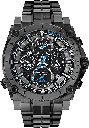 Amazon.com: Bulova Men's Precisionist Gunmetal Ion-Plated Stainless ...