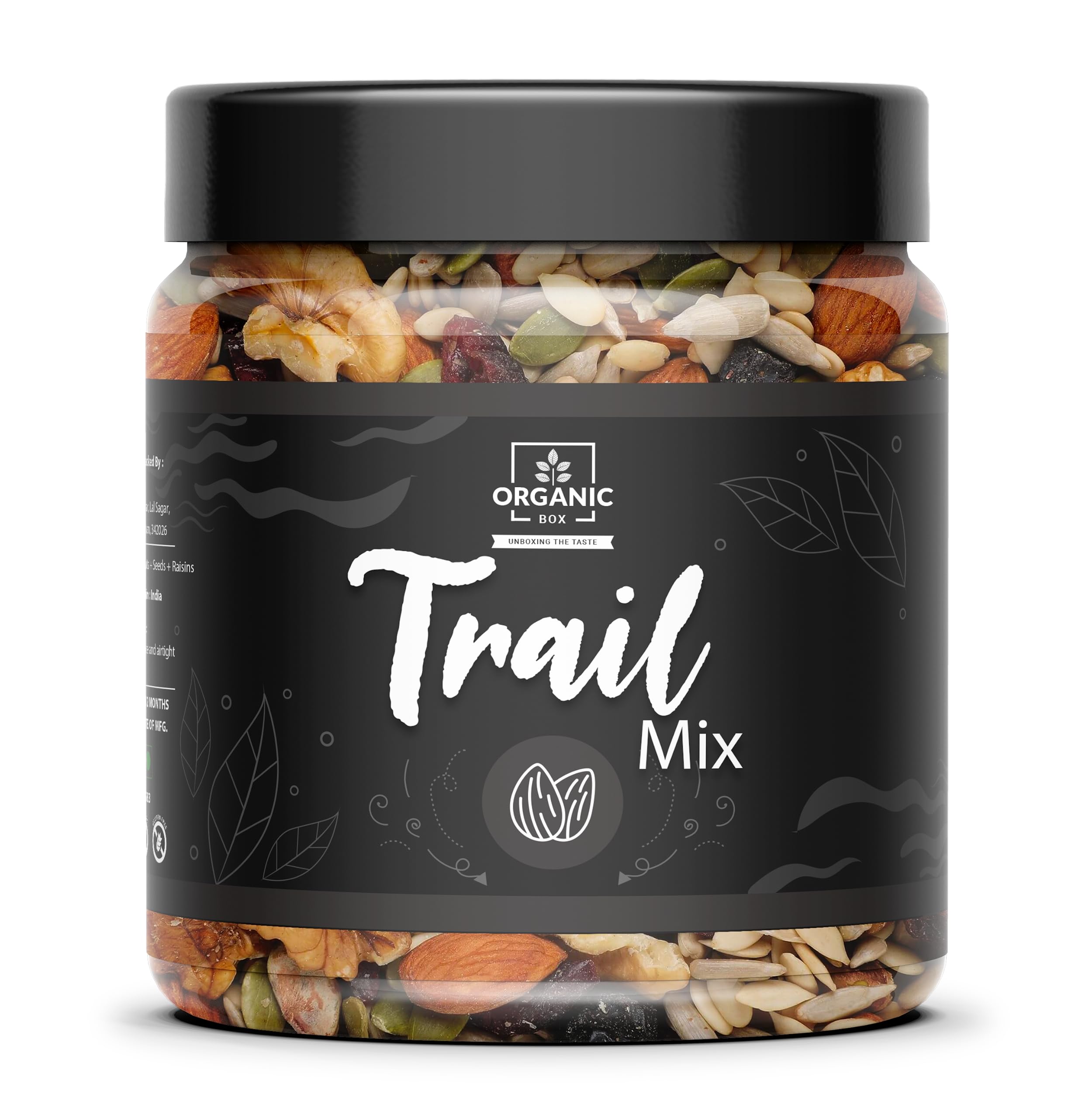Organic Box 100% Natural and Premium Healthy Trail Mix Almonds, Cashew ...