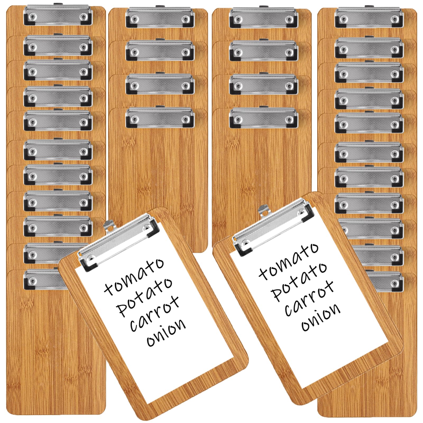 Amazon.com: GBACHOOSE 30PCS Mini Clipboards Wood Check Presenters for ...