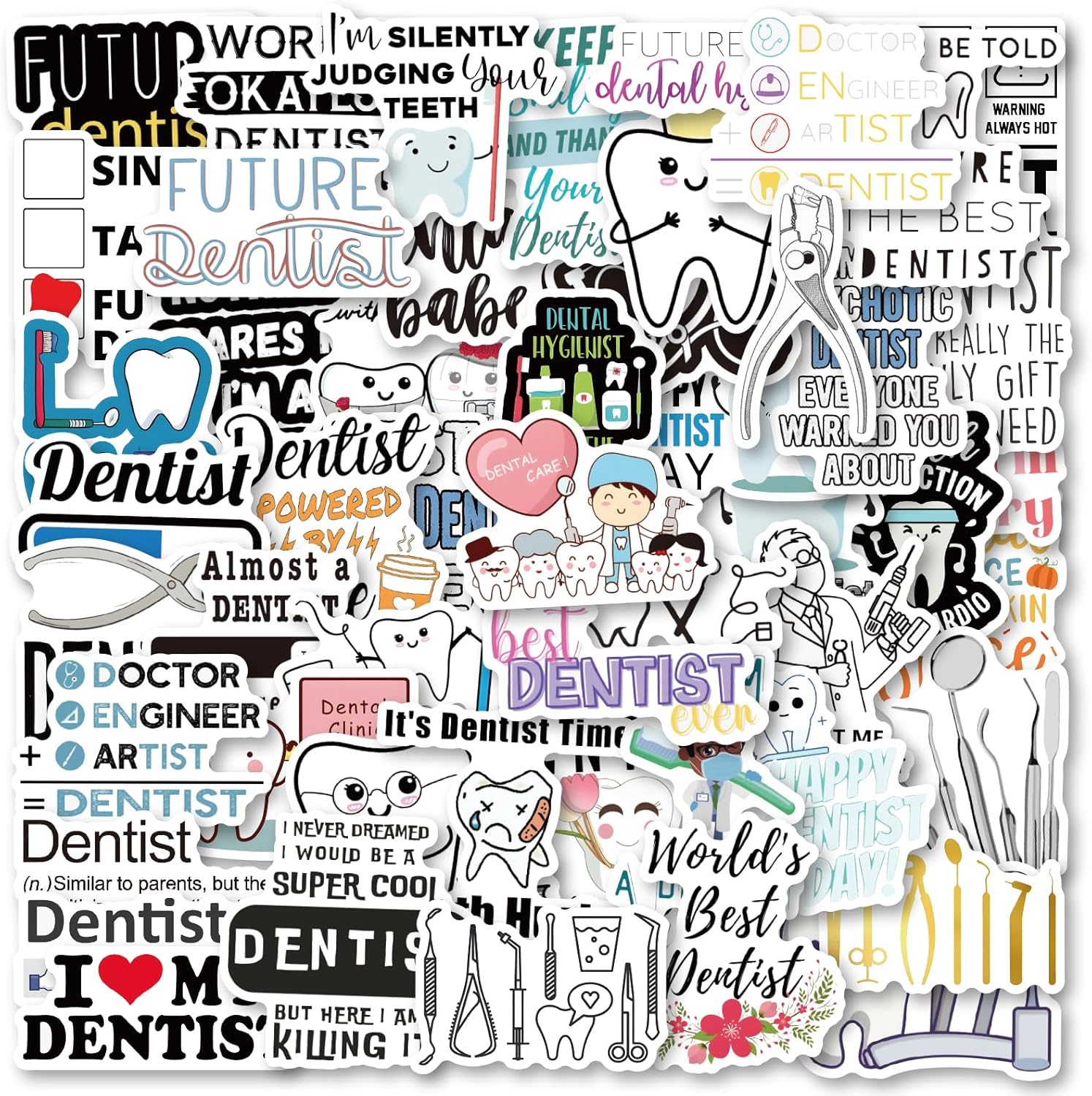 Amazon.com: XTTUSDMTZ 100 PCS/Pack Dentist Stickers Nurse Stickers ...
