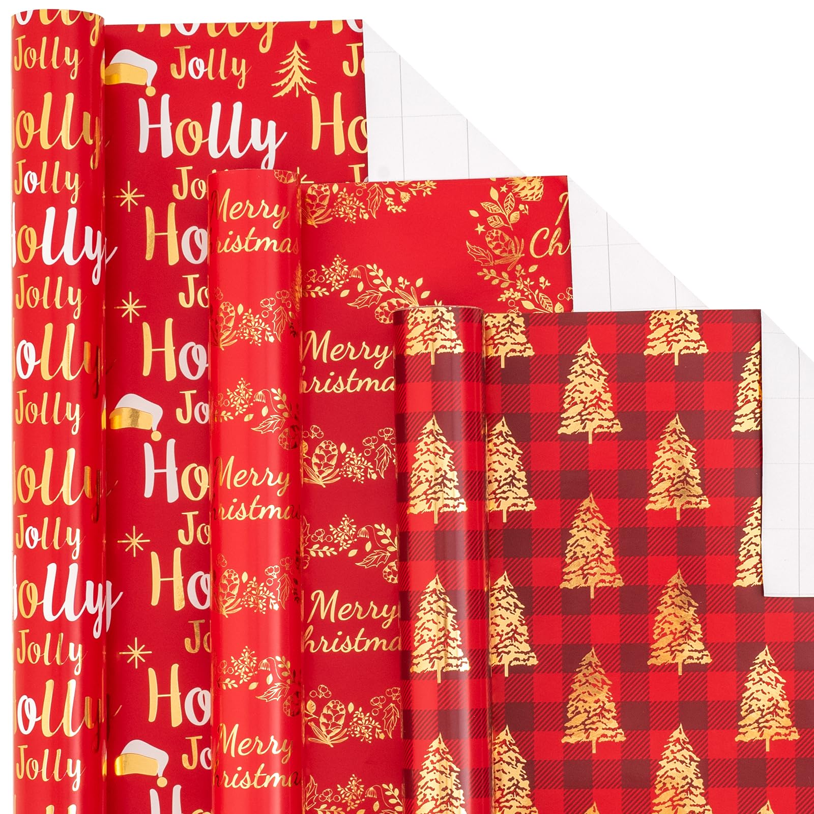 Snapklik.com : LeZakaa Red Christmas Wrapping Paper - Mini Roll
