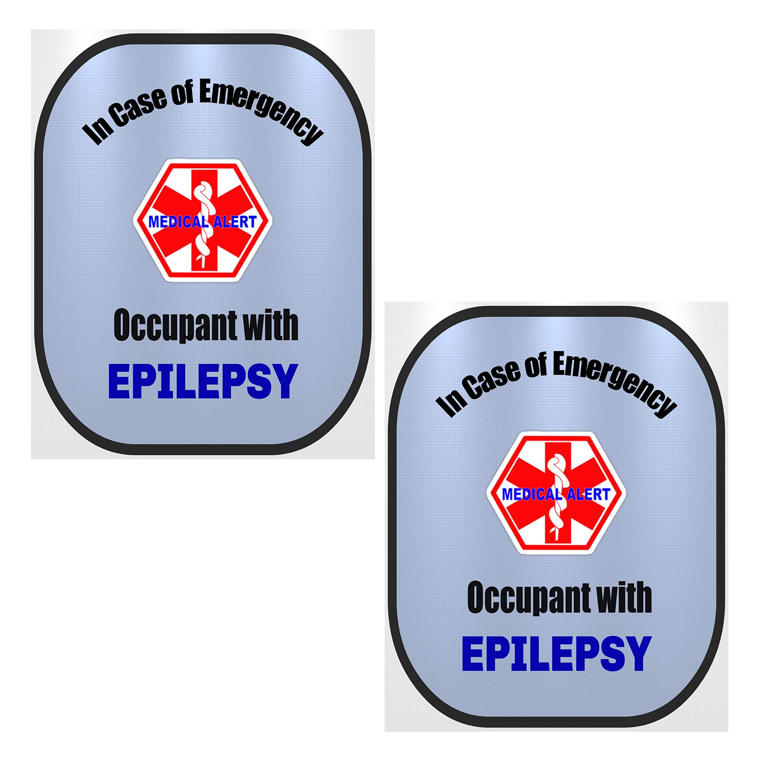 Amazon.com: Epilepsy Medical Alert Safety Window Decal Set of 2 ...