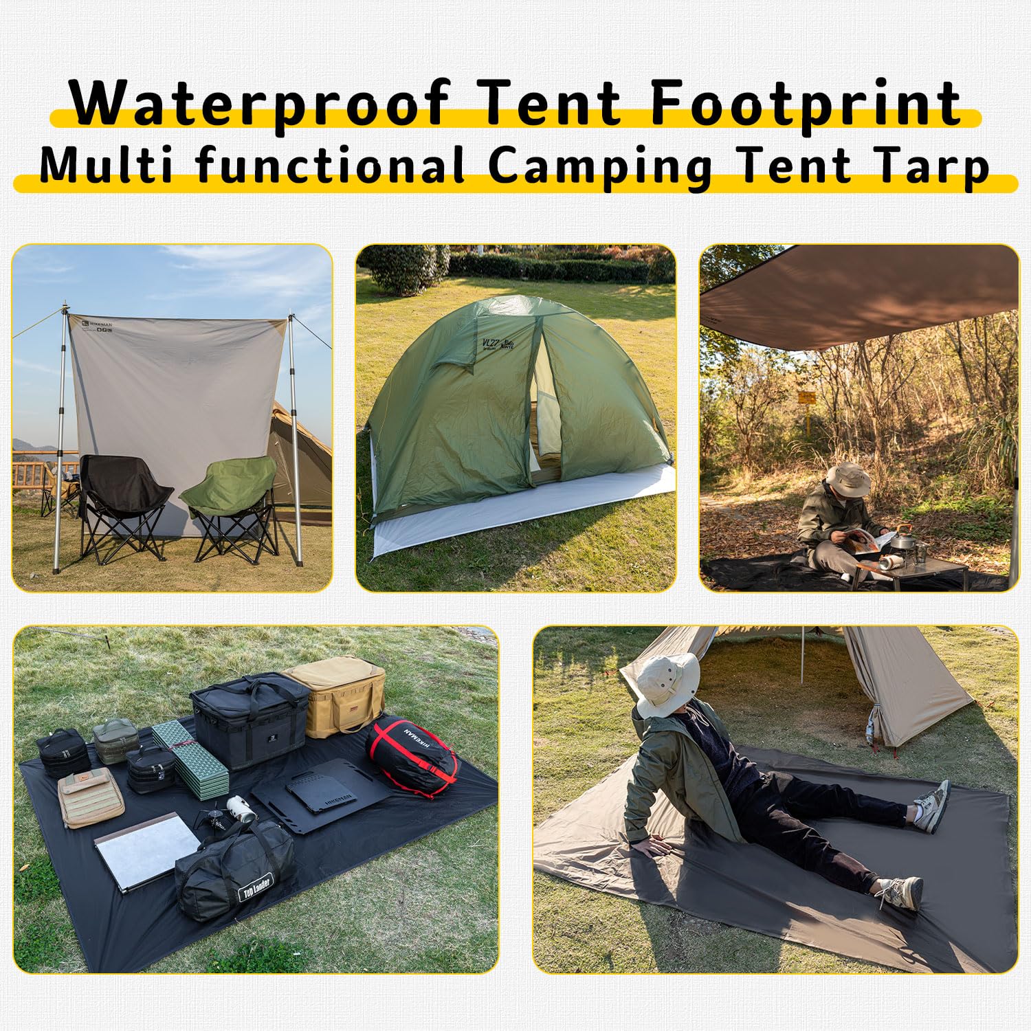 Snapklik.com : HIKEMAN Ultralight Tent Footprint - Waterproof Camping ...
