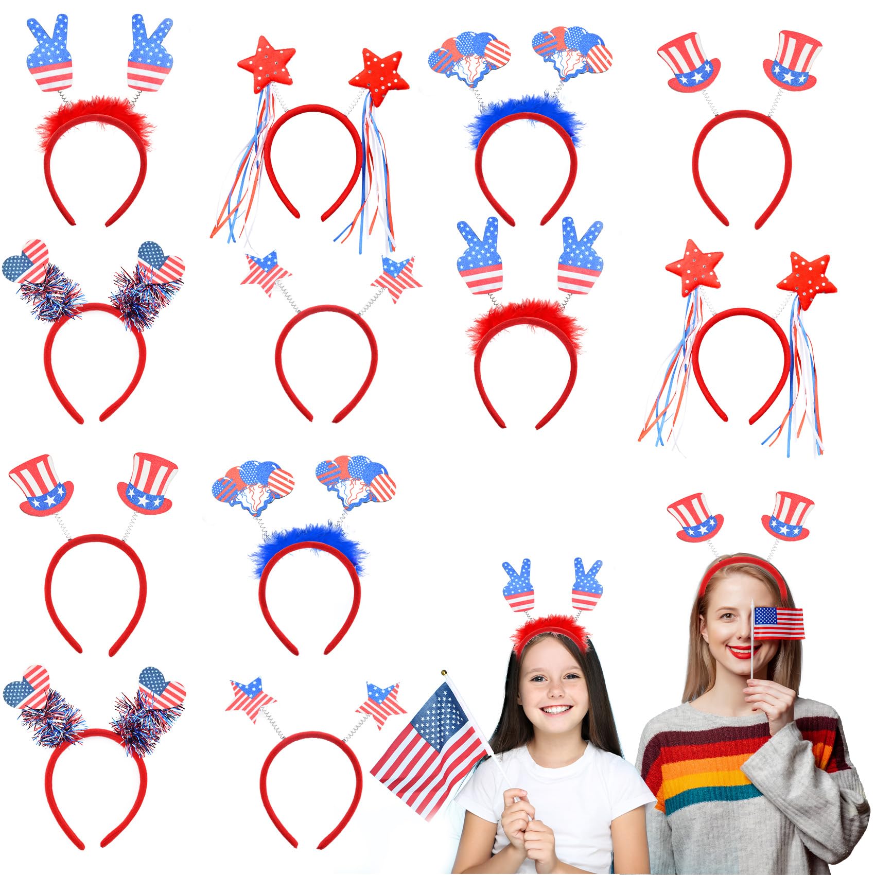 Amazon.com: Abitoncc 12PCS Patriotic Head Boppers Presidential ...