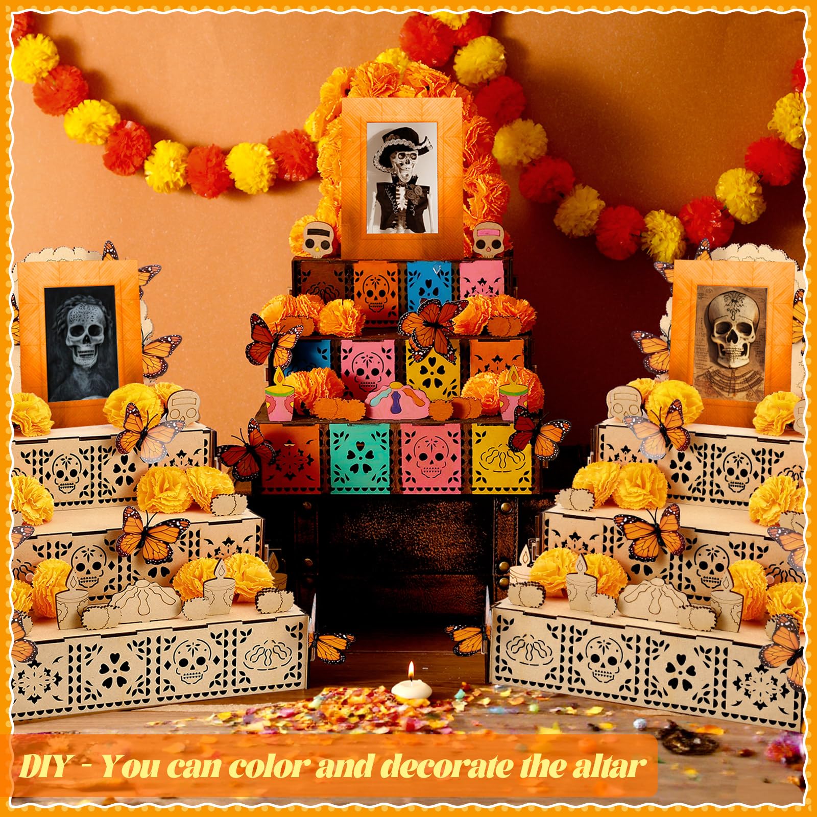 Snapklik.com : Colingmill 102 Pcs Day Of The Dead Ofrenda Wooden Box ...