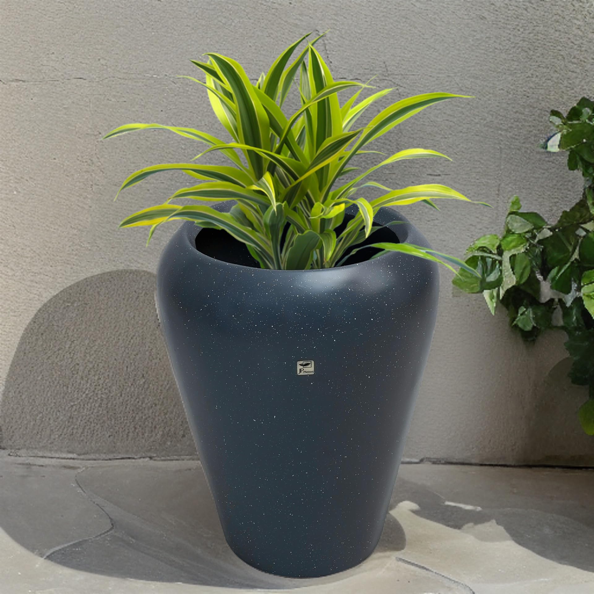 JP PLANTERS 24 FRP Apple Planter - Large Decorative Grey Flower Pot for ...