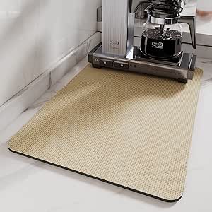 Amazon.com: TCHDIO-Coffee Mat-Hide Stain Absorbent Rubber Backed Quick ...