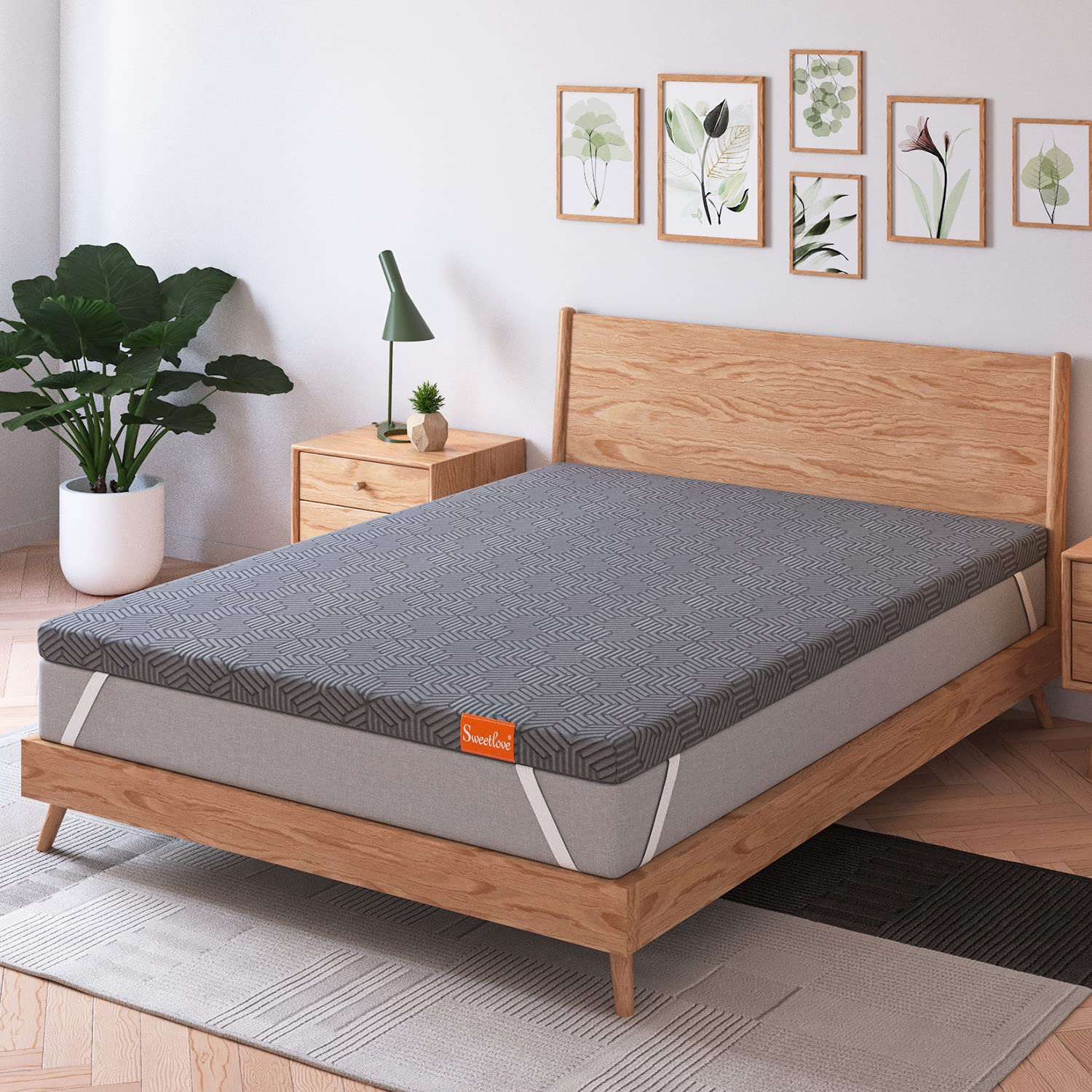 Sweetlove Single Gel Memory Foam Mattress Topper Cloud Comfort ...