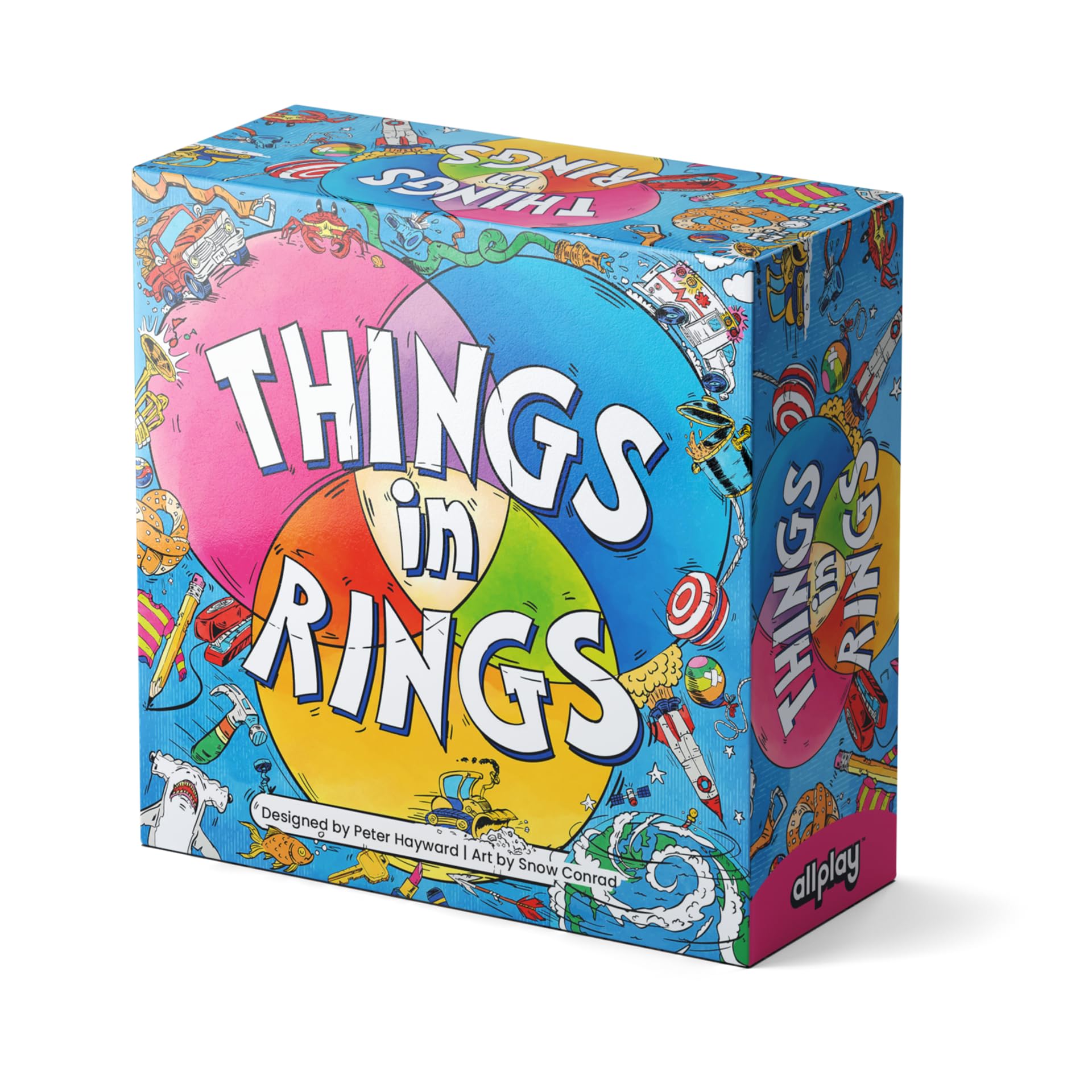 Amazon.com: ALLPLAY Things in Rings Board Game - Thinky, Quick-Playing ...
