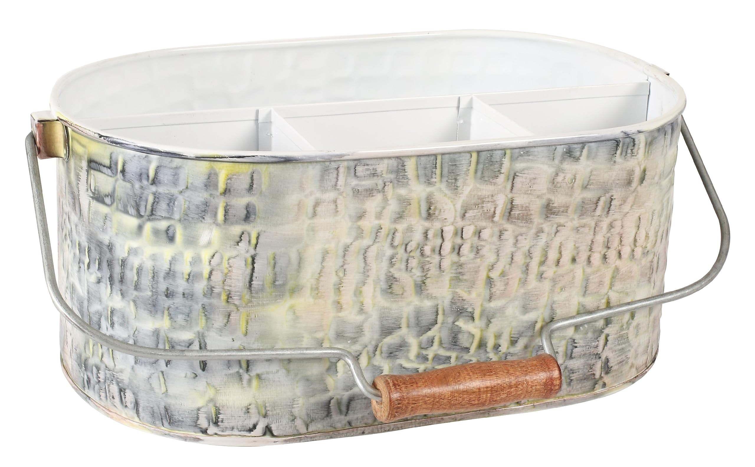 Cutlery Caddy,Flatware caddy,Galvanized Utensil caddy,Utensil Caddy,Tin ...