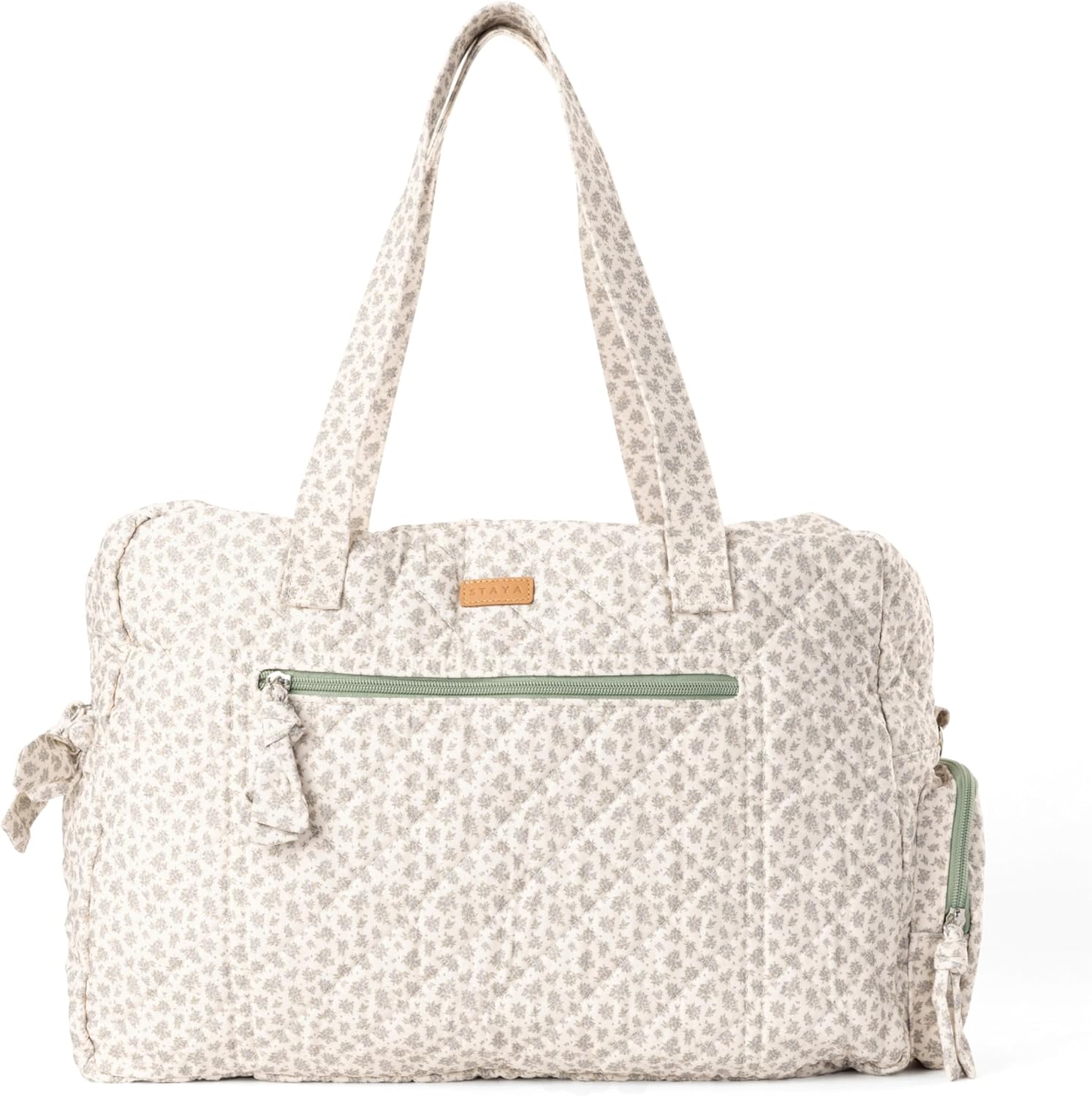 Amazon.com: Staya Quilted Weekender Bag for Women – Soft Cotton Travel ...