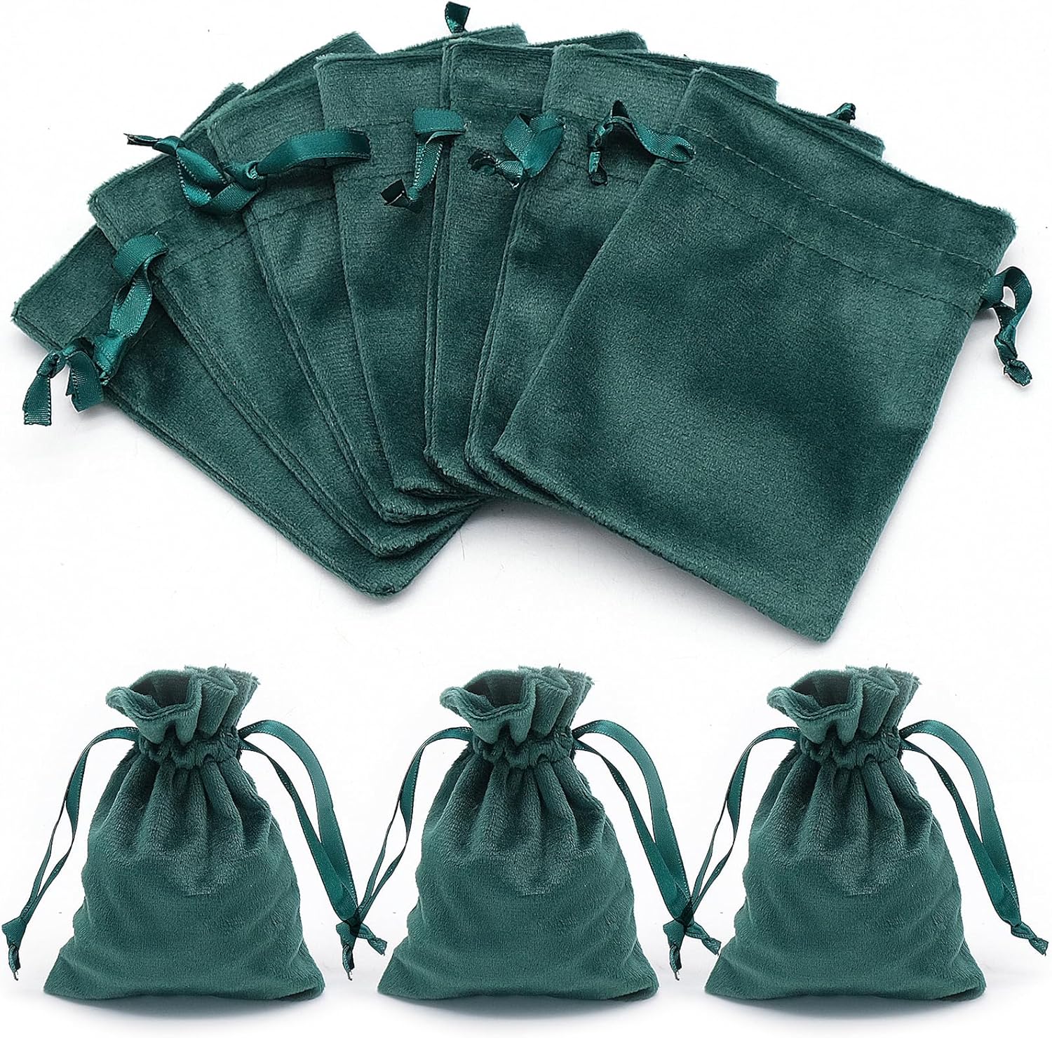 JJQHYC 12 Pieces Soft Velvet Pouches Small Drawstring Bags Gift Bags ...
