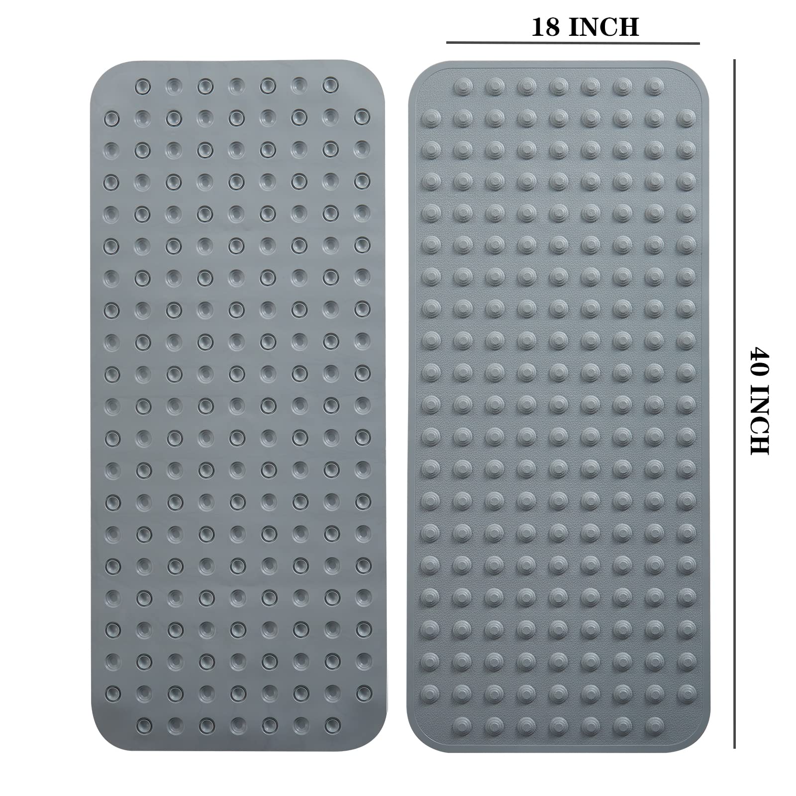 Yanzifly Bathtub Shower Mat Non Slip for Both Textured and Smooth Floor ...