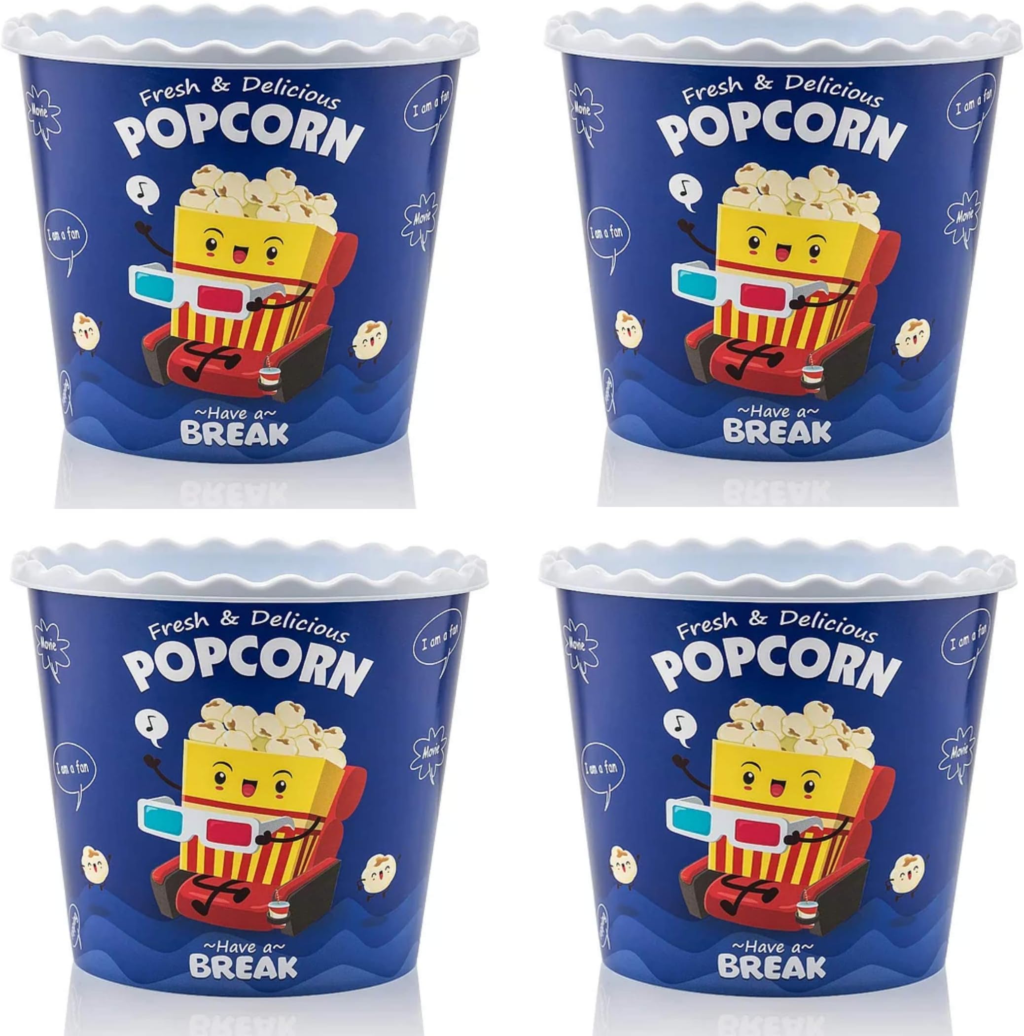 Amazon.com: ONONEXPRESS Modern Style Reusable Plastic Popcorn Box ...