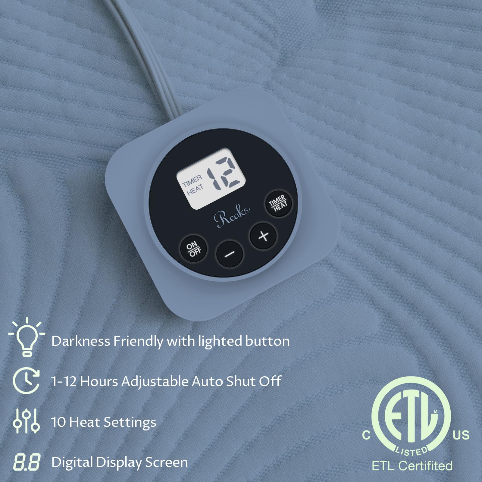 Snapklik.com : Mini Twin Size Electric Heated Mattress Pad 10 Heat ...