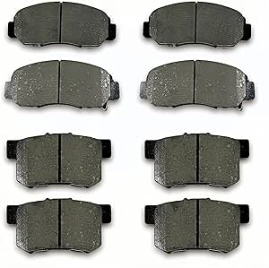 Amazon.com: AnnoVinco 8PCS Front Rear Ceramic Brake Pads Replacement Kit Fits 2004-2008 For ...