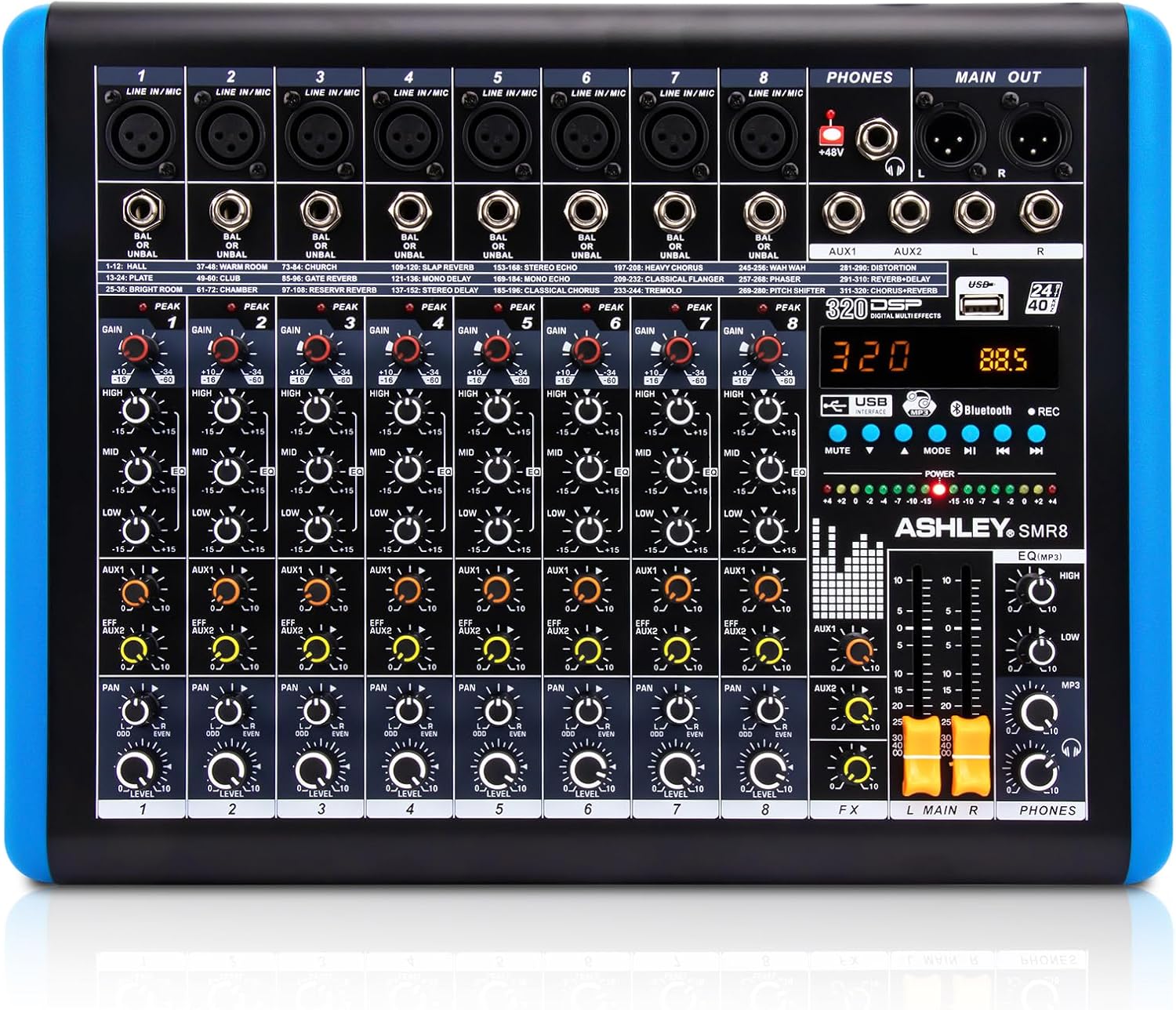 Amazon.com: COKYISS Audio Mixer - 8-Channel DJ Mixer with Built-in ...