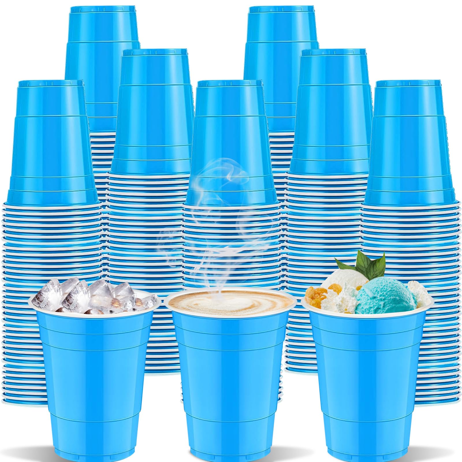 Amazon.com: cssopenss 120 pcs 16 oz Blue plastic cups 16 oz Blue cups ...