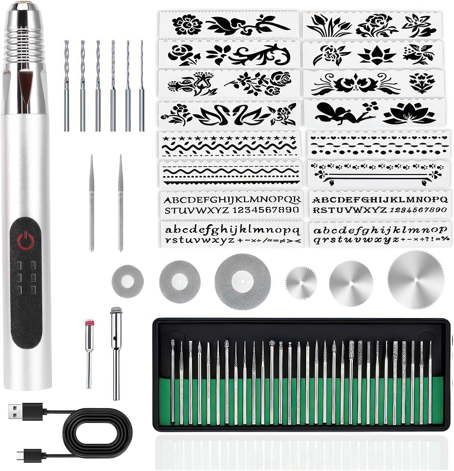 Ainiv Electric Engraving Tool Kit, USB Cordless Rechargeable Engraving ...