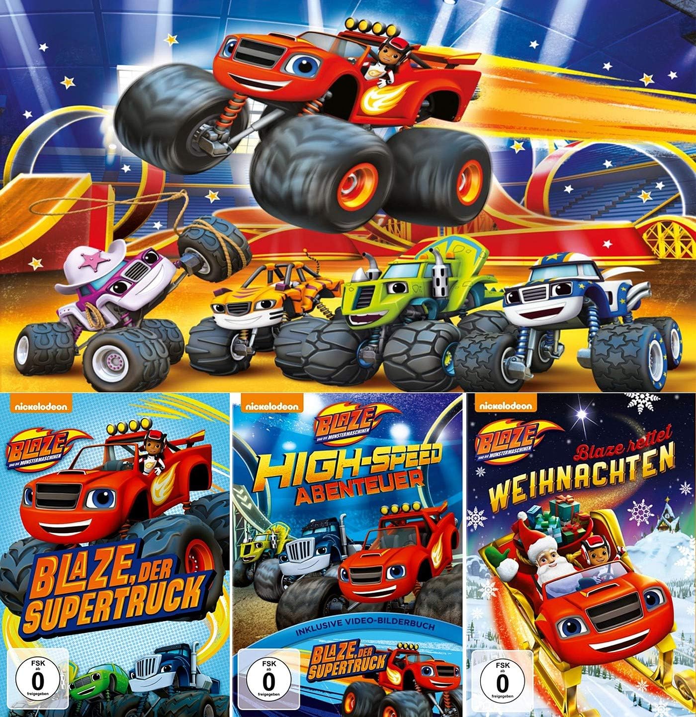 Blaze and the Monster Machines - DVD 1 + 2 + 3 in Set - Original German ...