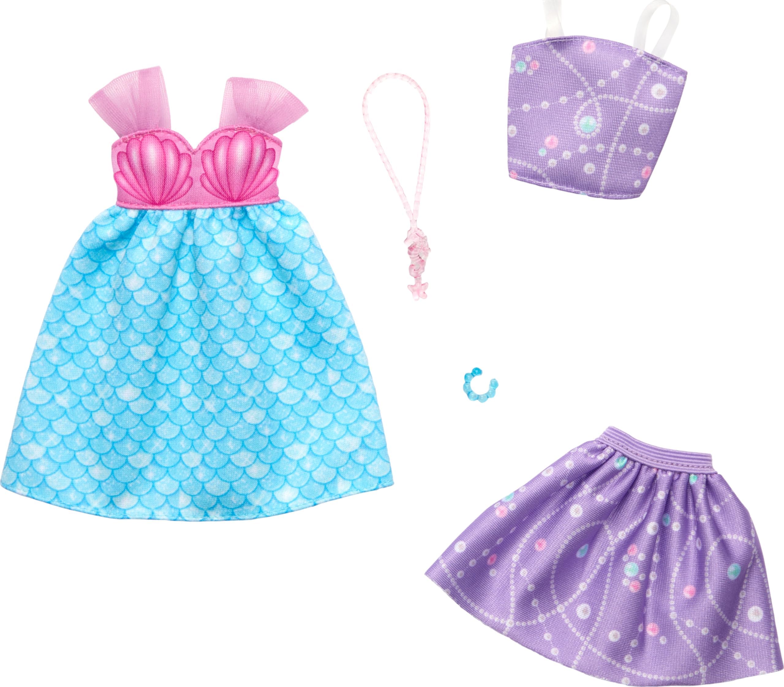 Barbie Clothes, Doll Fashions and Accessories Set Featuring 2 Complete ...
