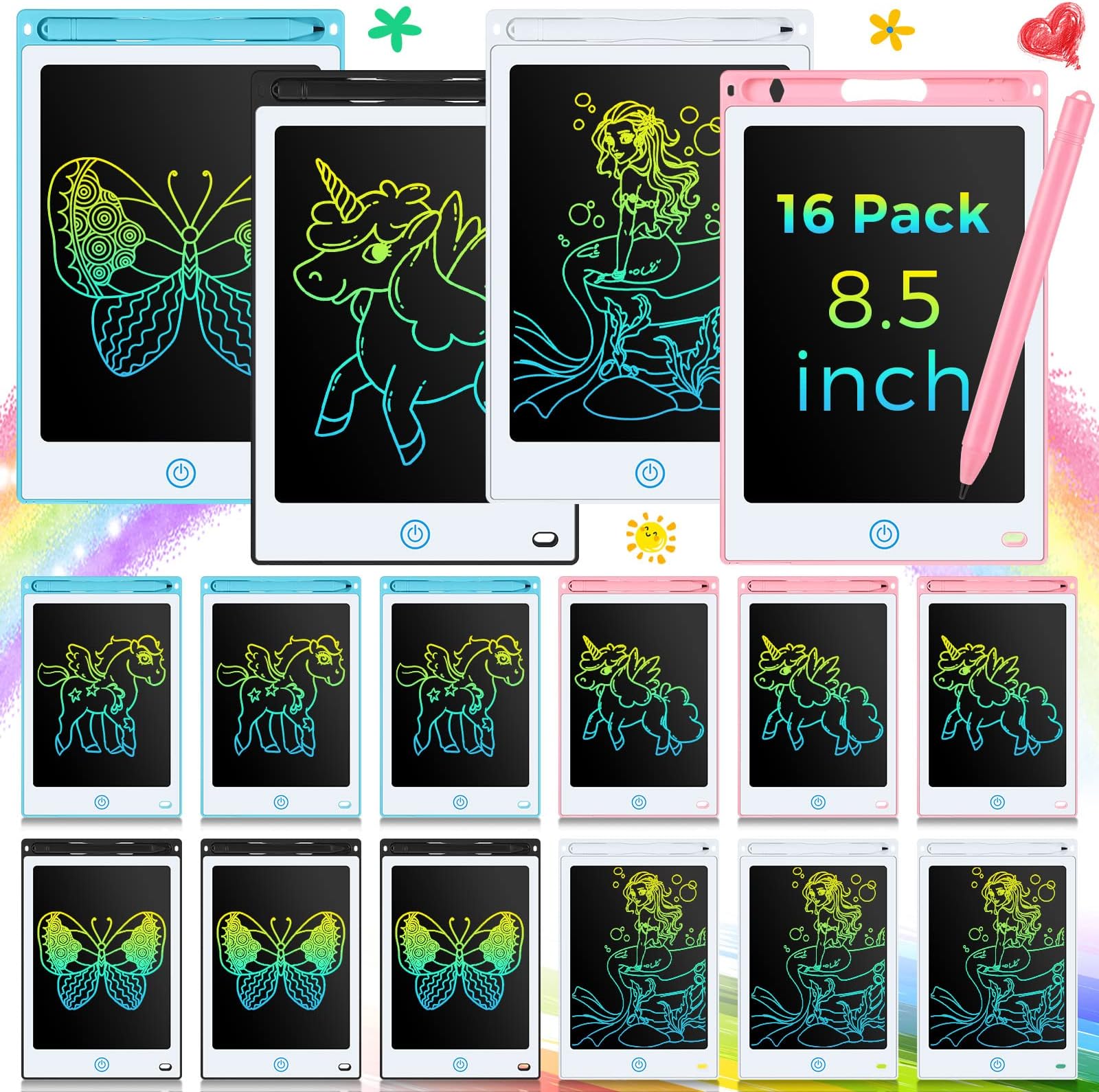 Amazon.com: Epakh 16 PCS LCD Writing Tablet for Kids - 8.5 Inch ...